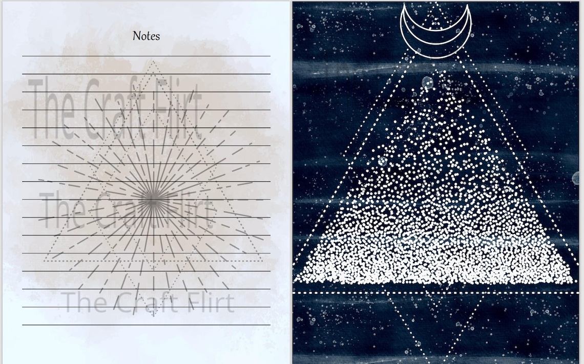 Digital or Printable Blank Spell Book Wicca Magic - Etsy