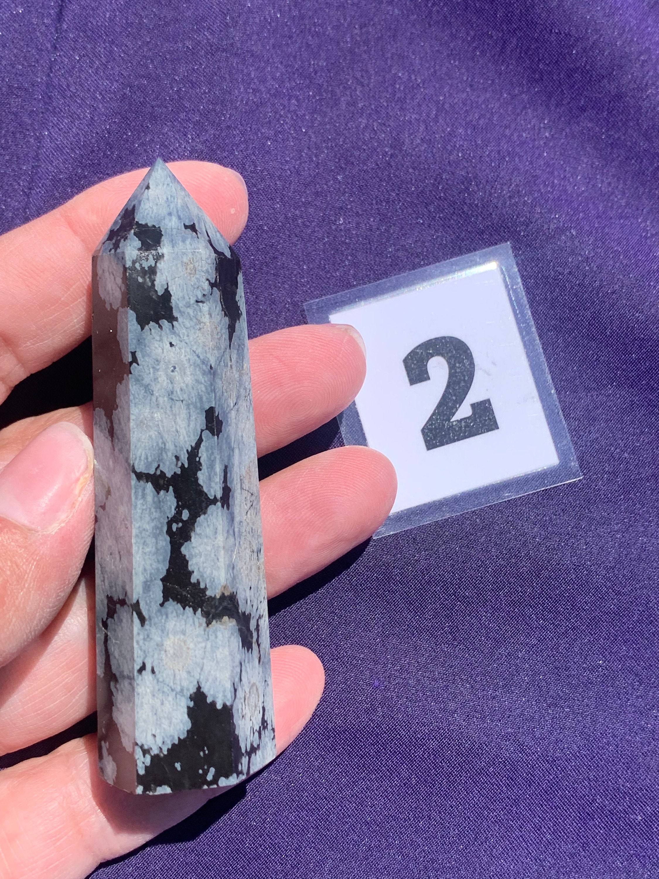 Snowflake Obsidian Point Tower Obelisk - Etsy