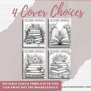 PLR Coloring Reading Journal Commercial Use | Editable Canva Template ...