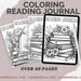 PLR Coloring Reading Journal Commercial Use | Editable Canva Template ...