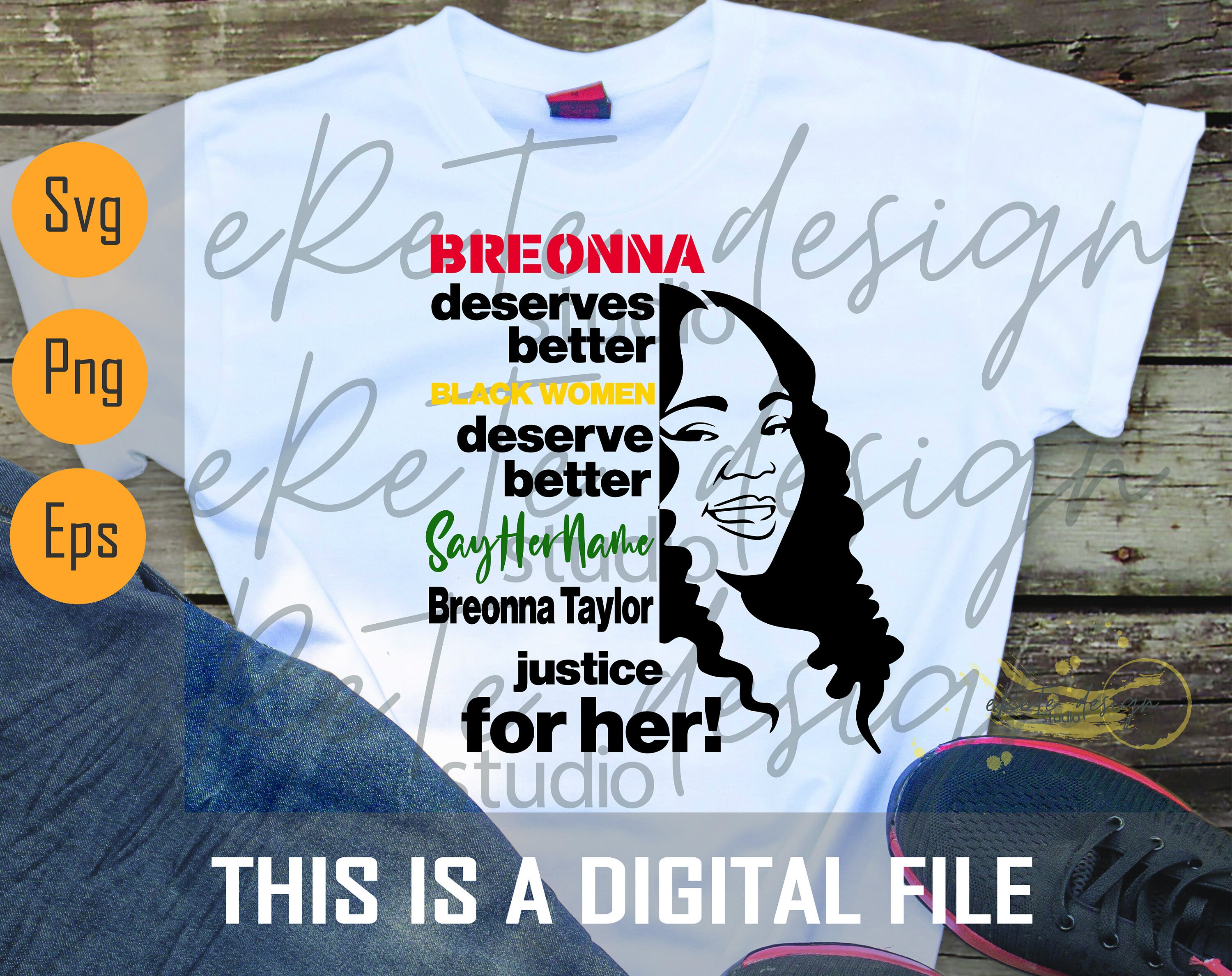 Breonna Taylor SVG File | Say Her Name Cricut Download | Breonna Svg ...