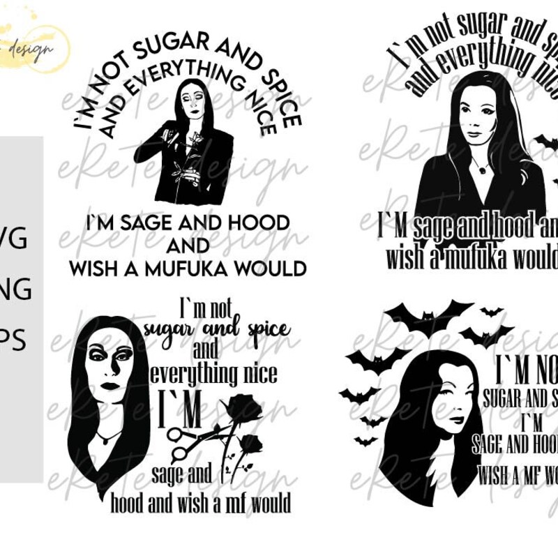 Morticia Addams Svg - Etsy