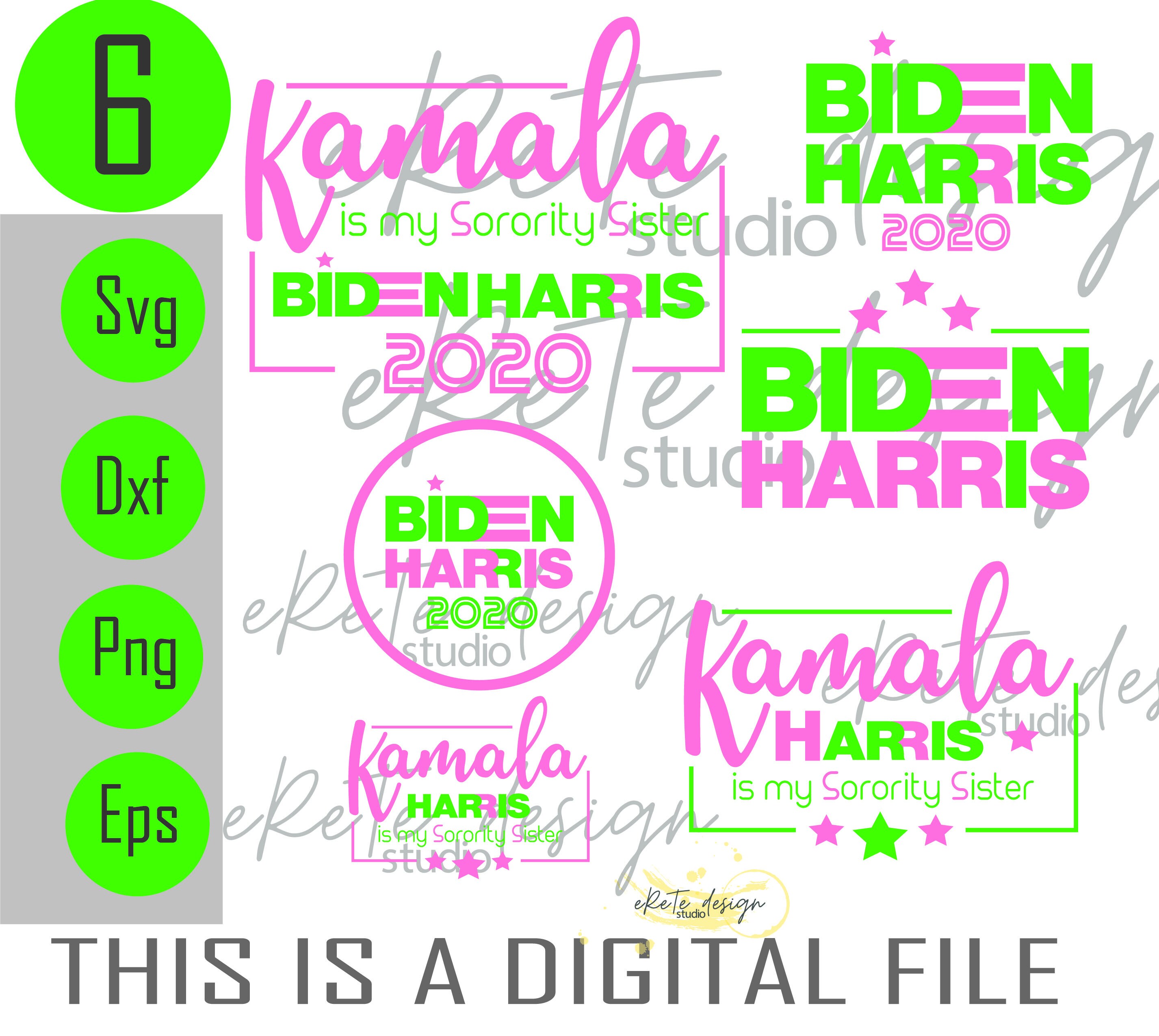 Kamala Harris SVG Bundle Sorority Sister Cricut Download Biden Harris ...