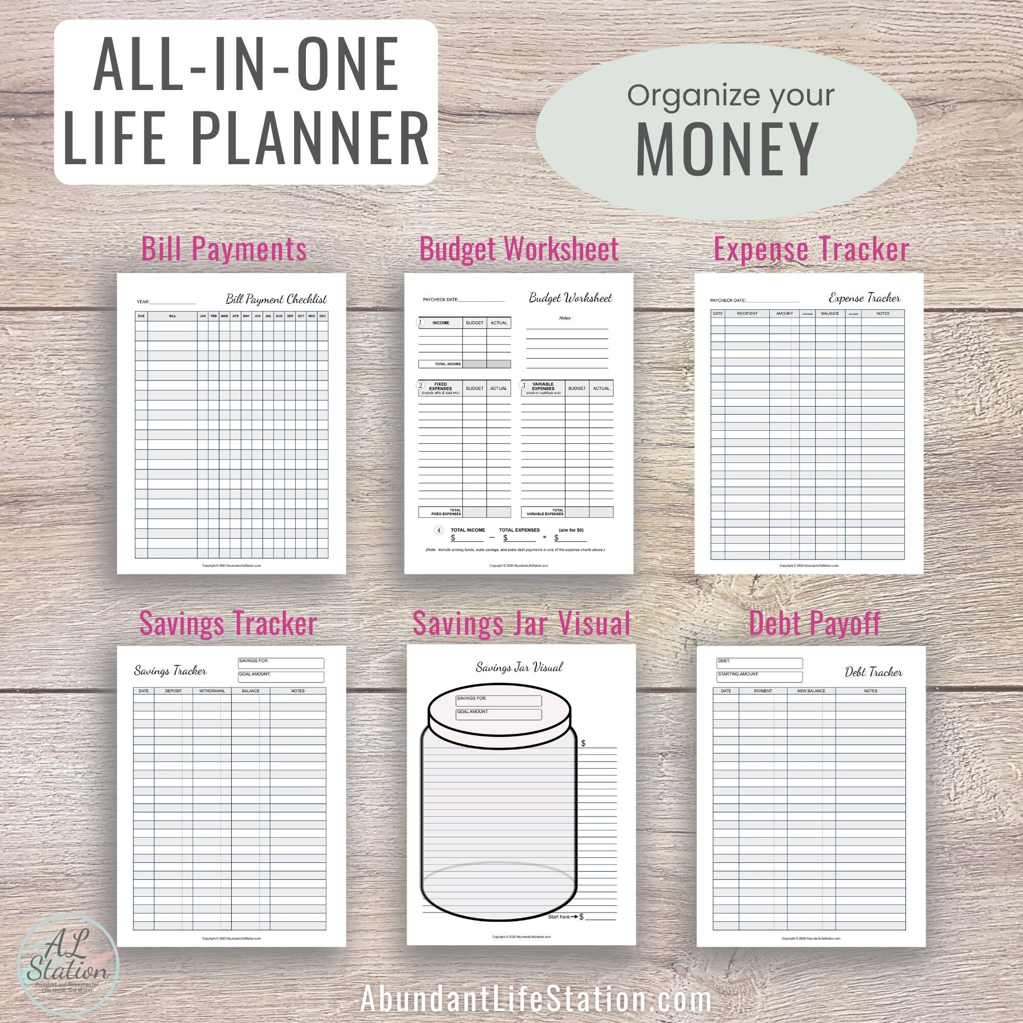 Abundant Life Planner, All-in-one Printable, Life Management Binder ...