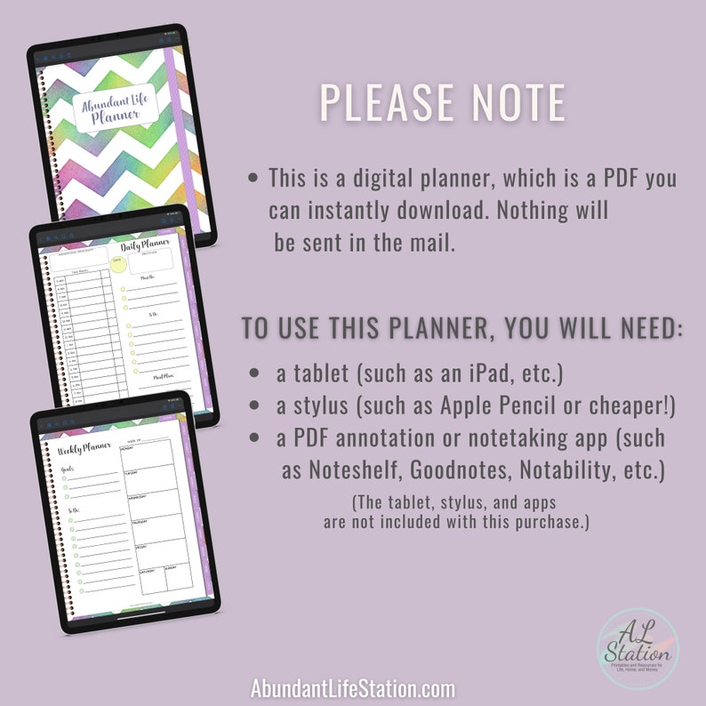 IPad Digital Planner, Tablet Planner, Goodnotes, Noteshelf Undated ...