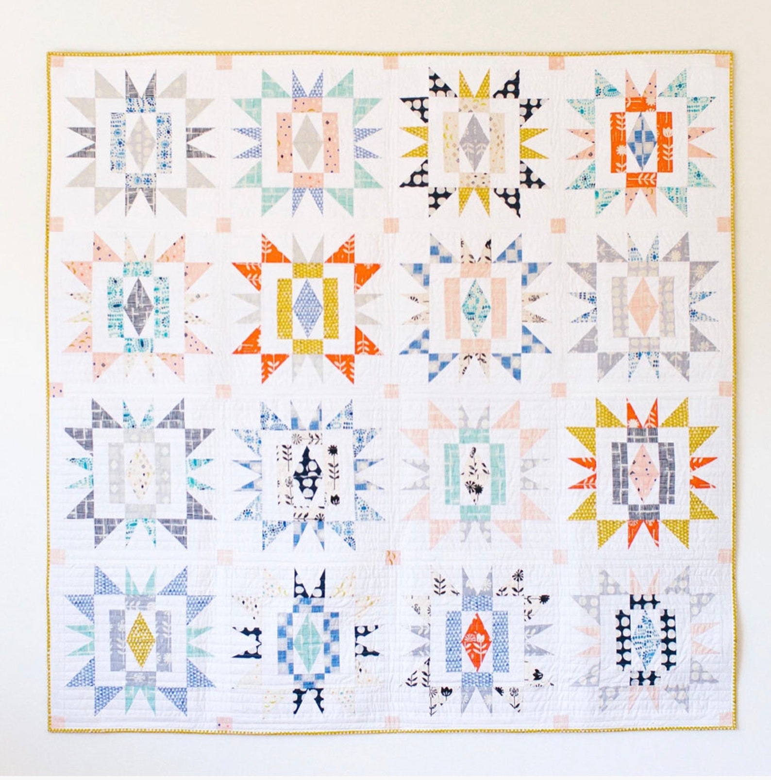 Sienna Burst Quilt Pattern Modern Quilt Pattern Then Came | Etsy