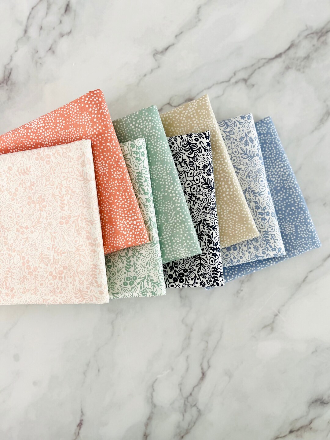 Rifle Paper Co. Basics Bundle of 8 Prints Fat Quarter or 1/2 Yard Bundle Rifle Paper Co. 100% ...