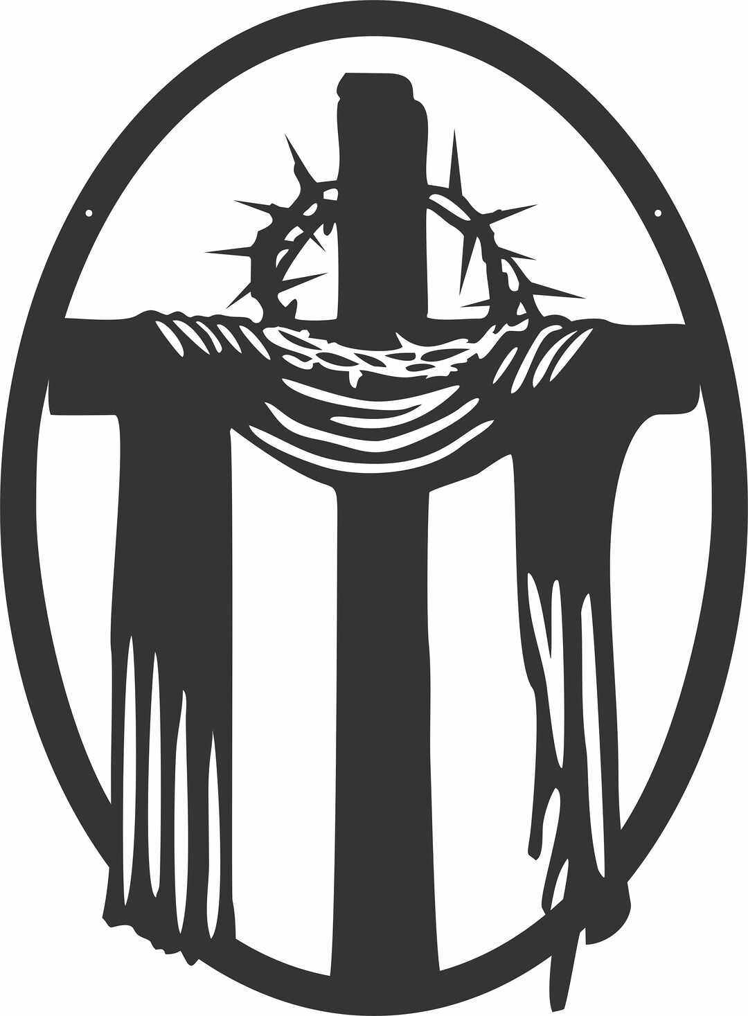 Cloth Draped Cross/oval - Etsy