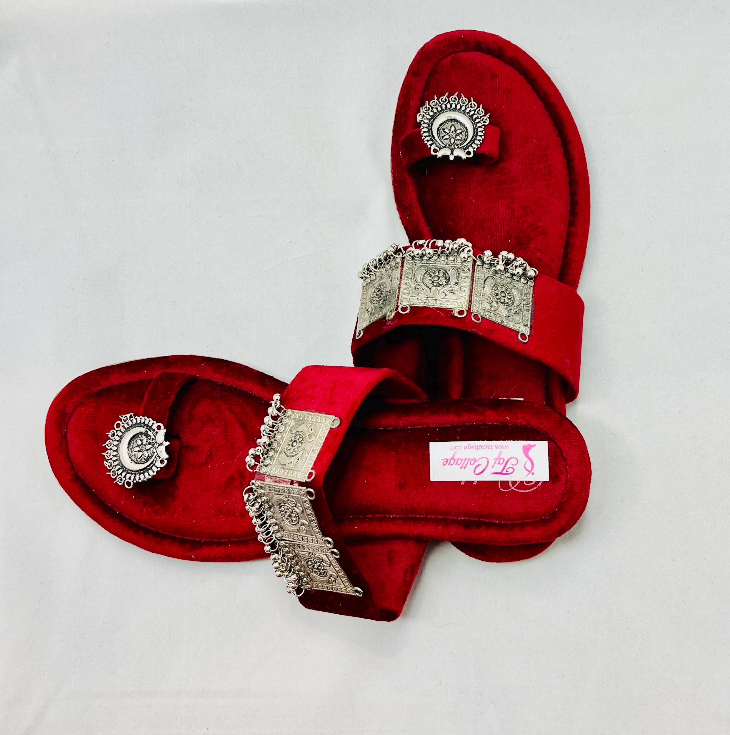 Red Velvet Color Sandals - Etsy