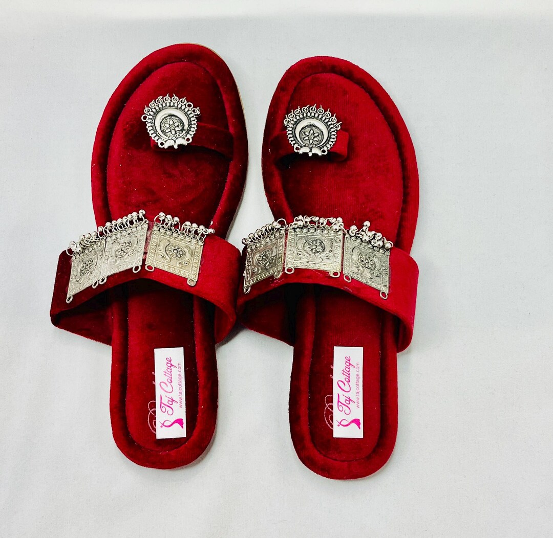 Red Velvet Color Sandals - Etsy