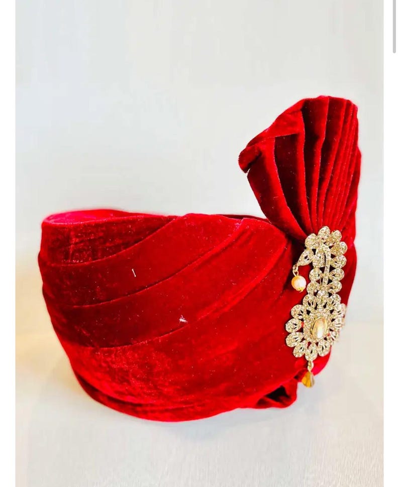 Royal Red Velvet Turban - Etsy