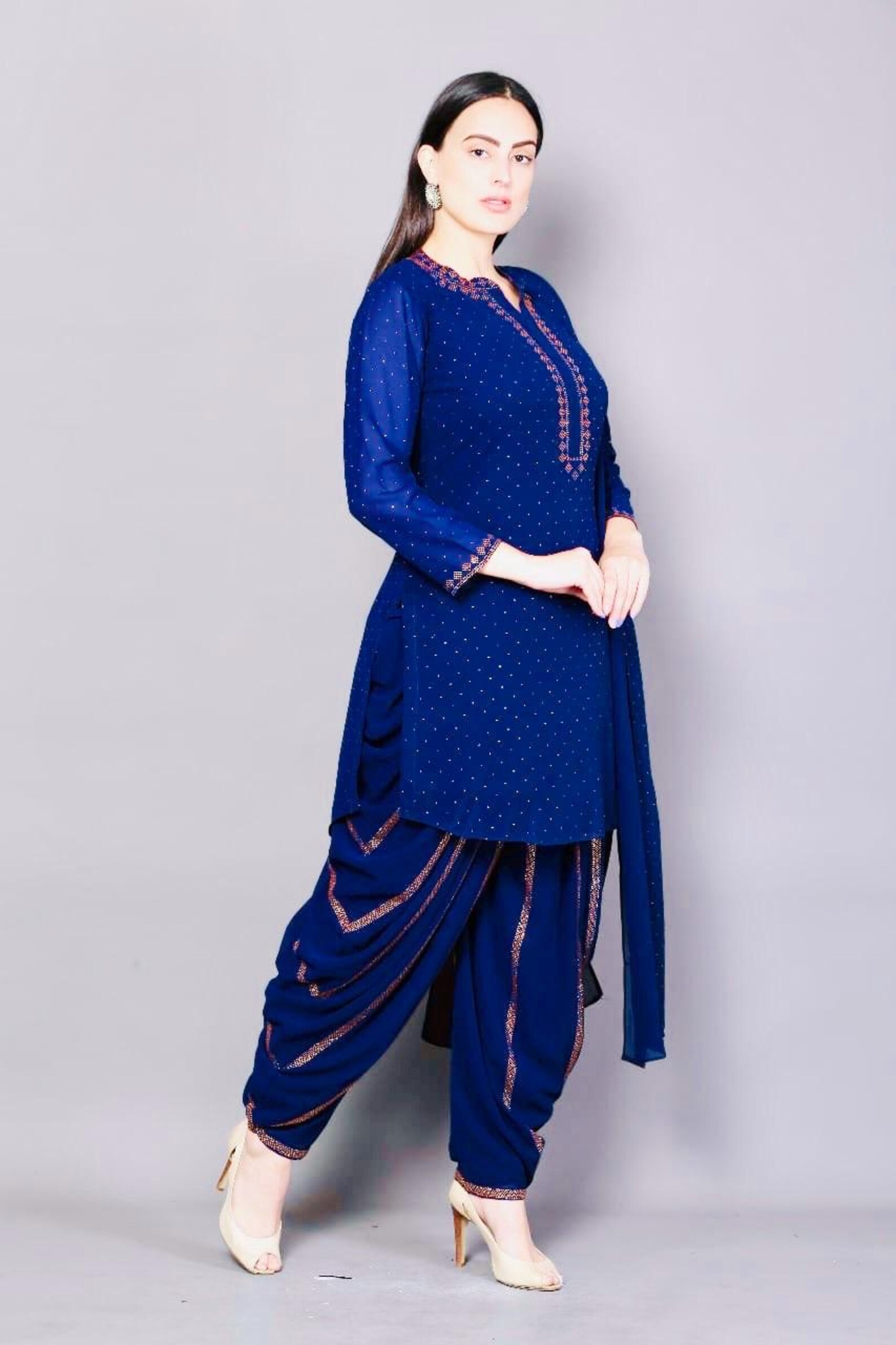 Blue Color Dhoti Set - Etsy