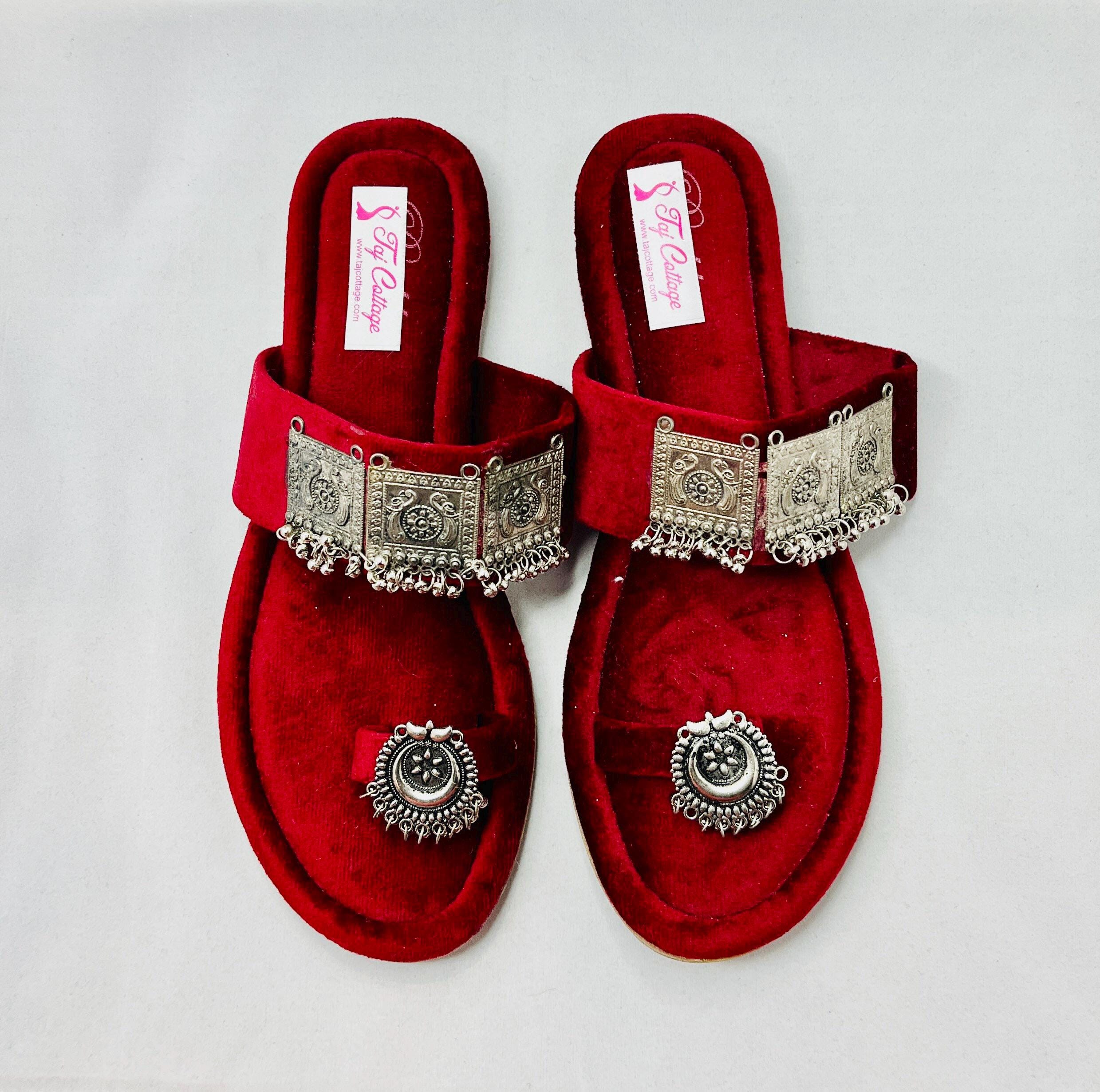 Red Velvet Color Sandals - Etsy