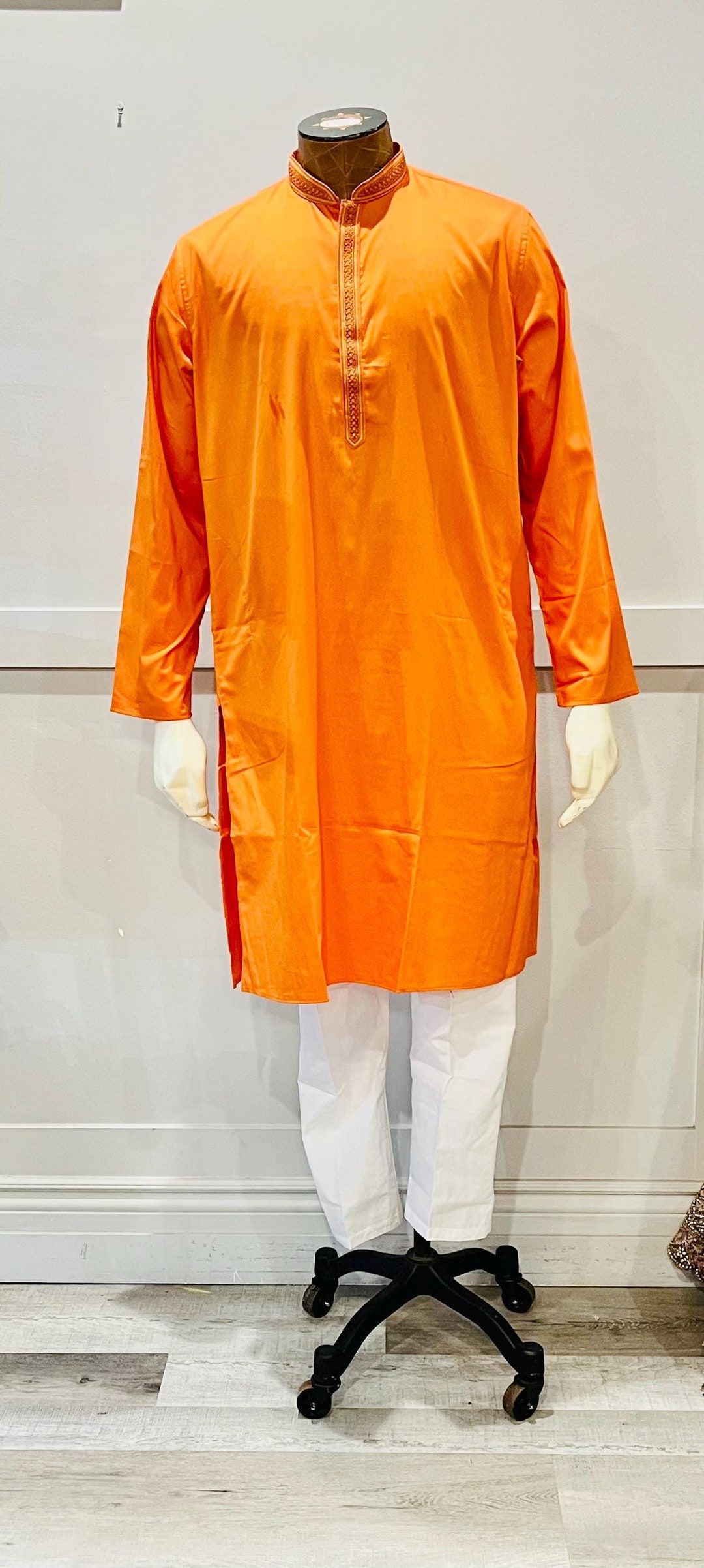 Orange Color Kurta - Etsy
