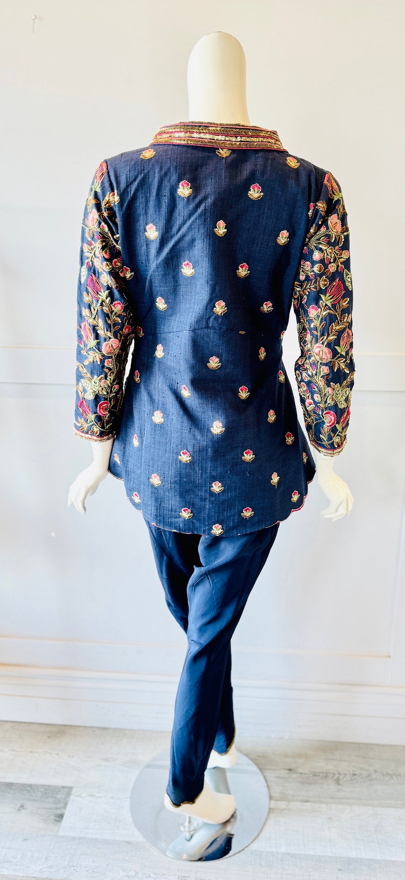 Blue Color Jacket With Tulip Pants - Etsy