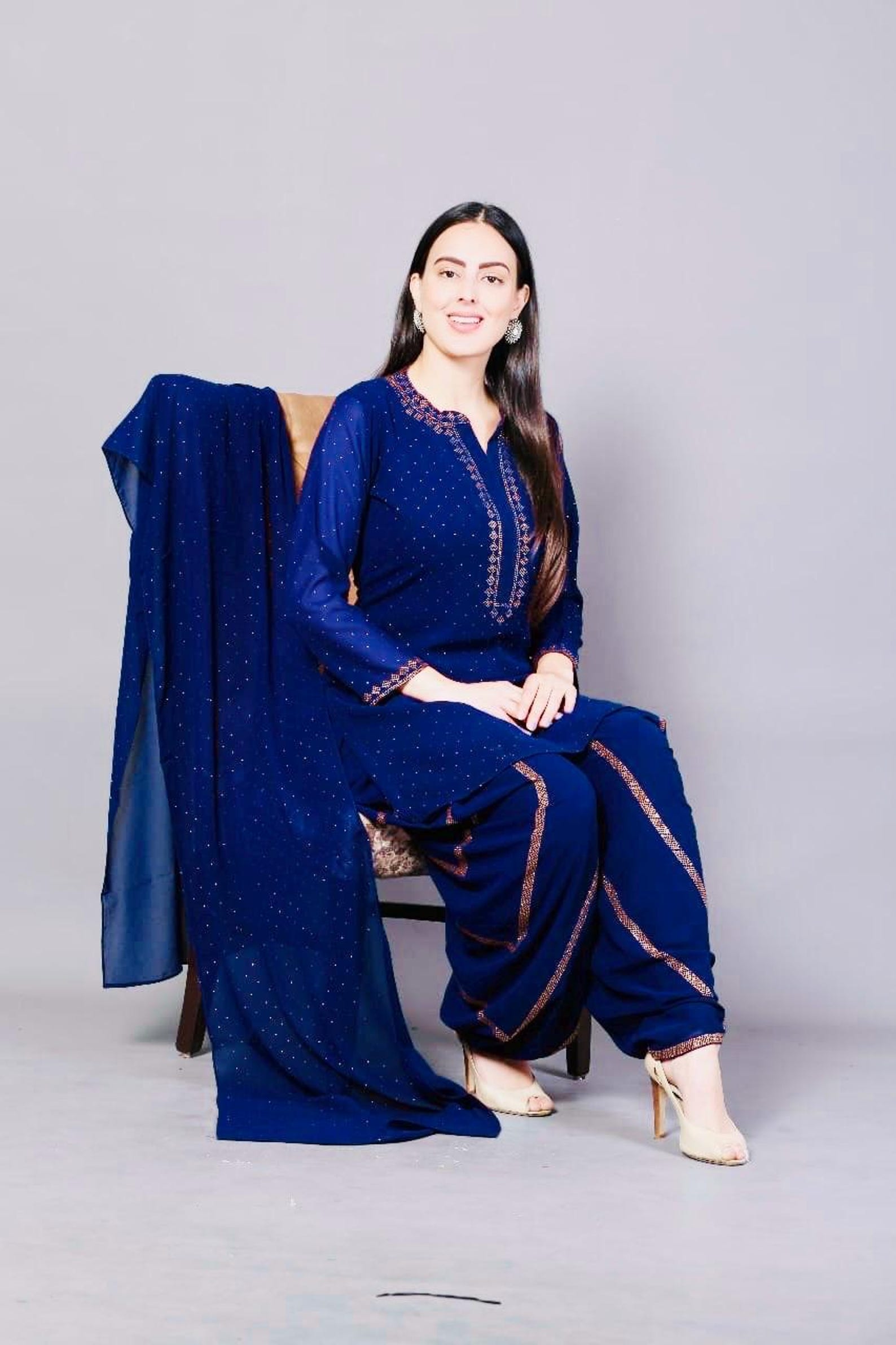Blue Color Dhoti Set - Etsy
