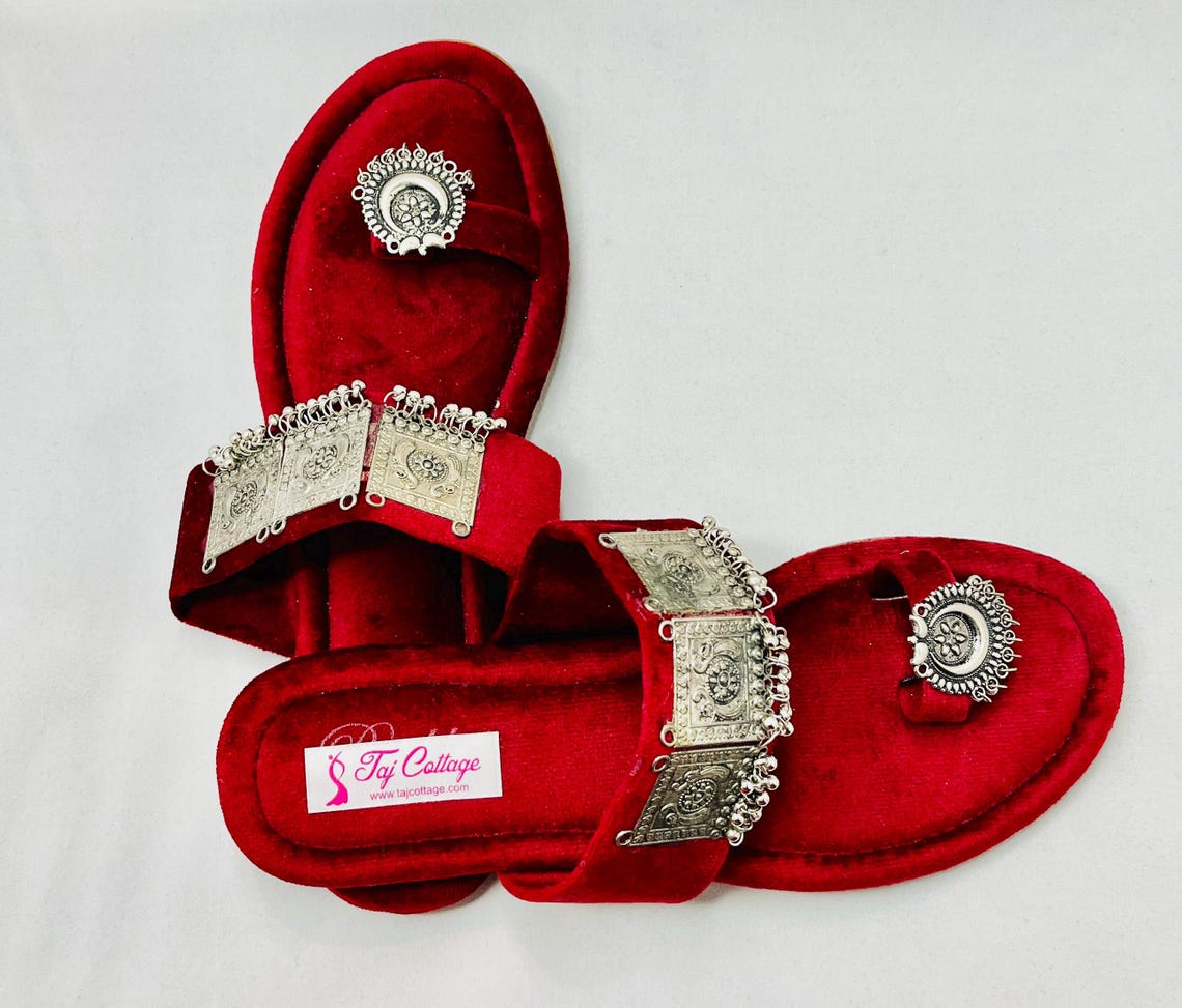 Red Velvet Color Sandals - Etsy