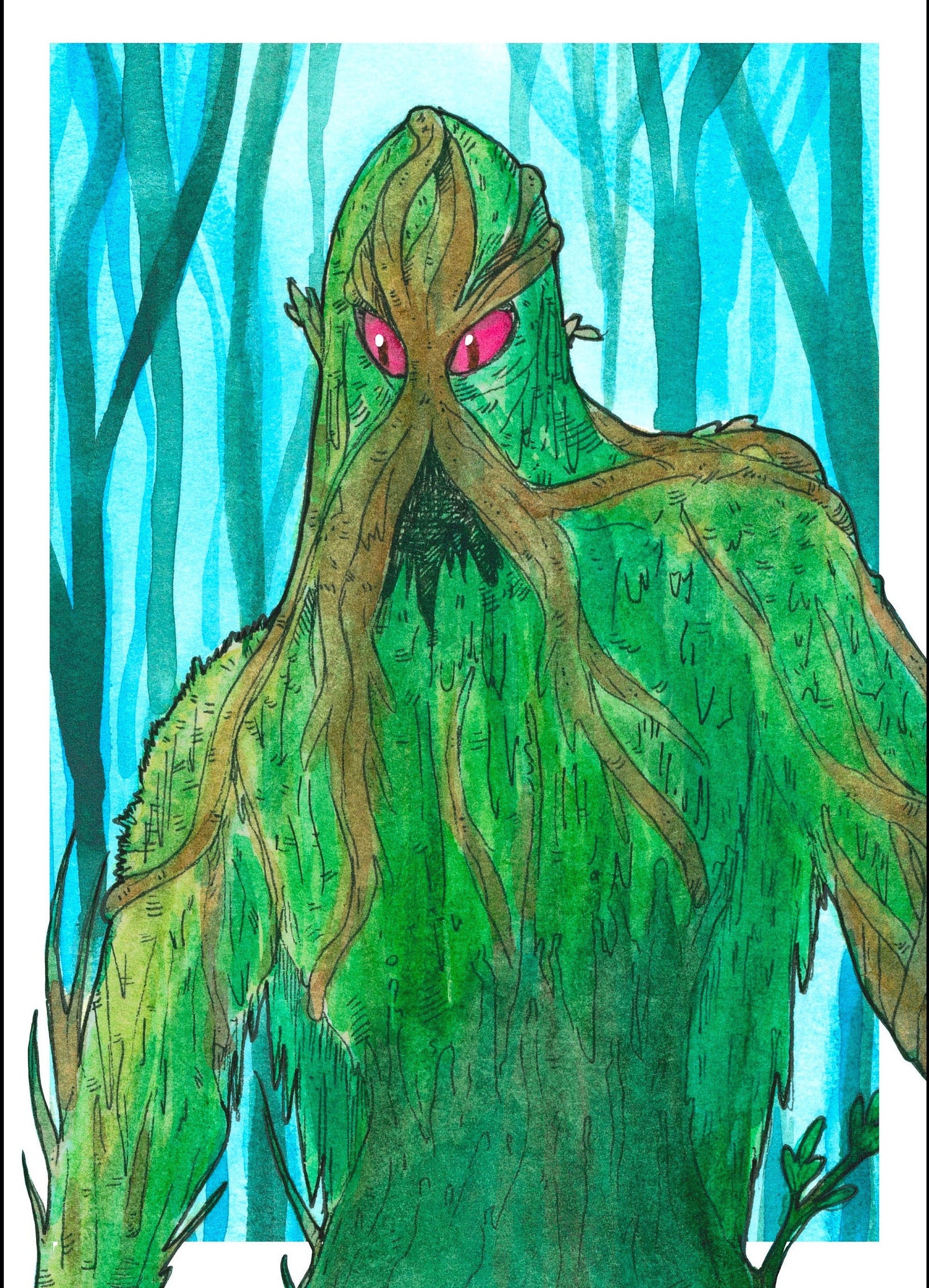 Swamp Thing Art Print 5x7in | Etsy