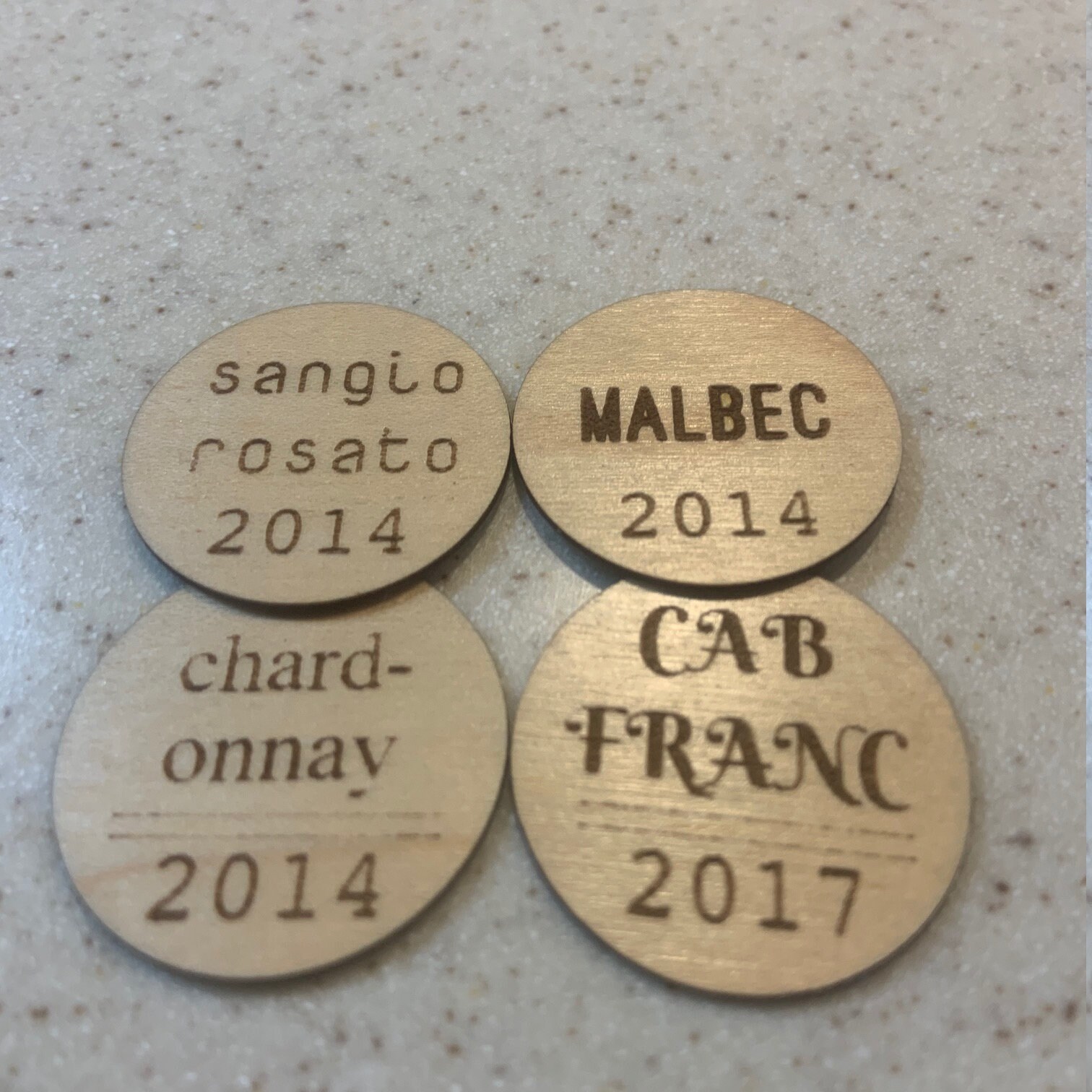 Wine Caps Wood Adhesive Labels to Keep Track of Your Wine - Etsy