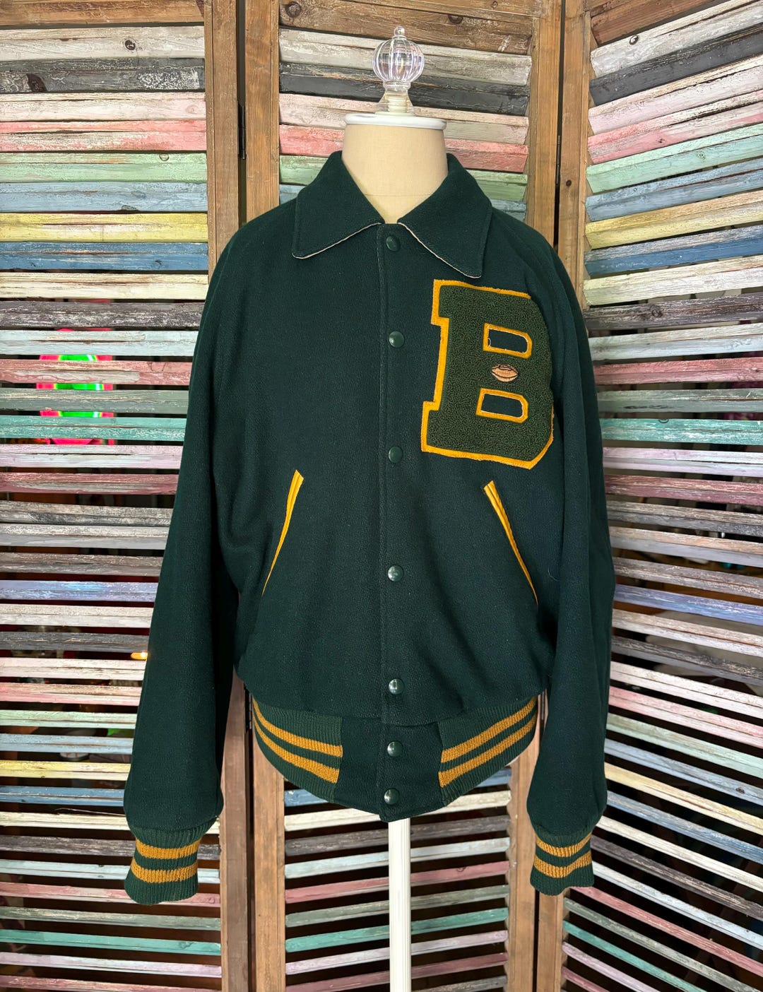 60s Reversible Football Letterman Jacket - Etsy