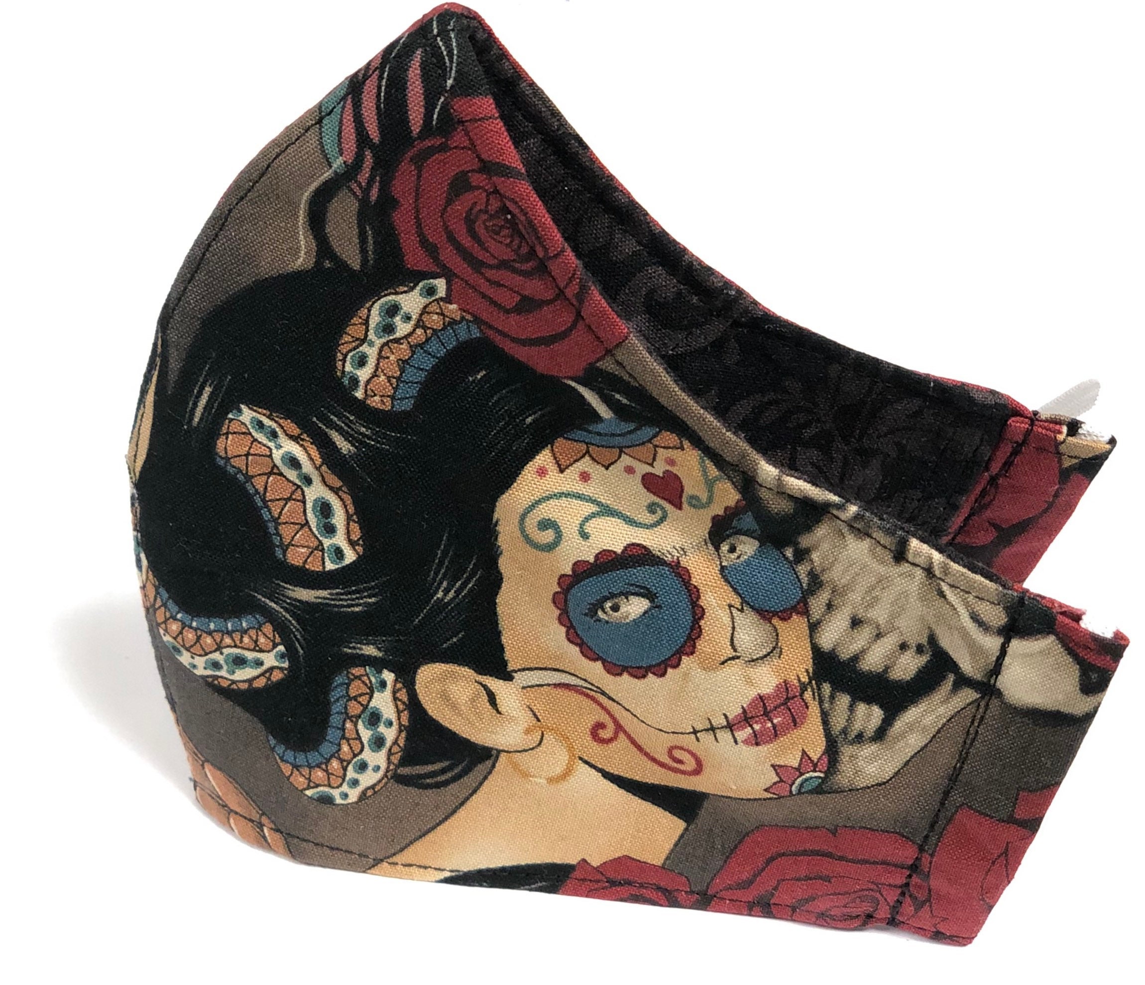 Catrina Face Mask with Nose wire Filter Pocket Adjustable | Etsy