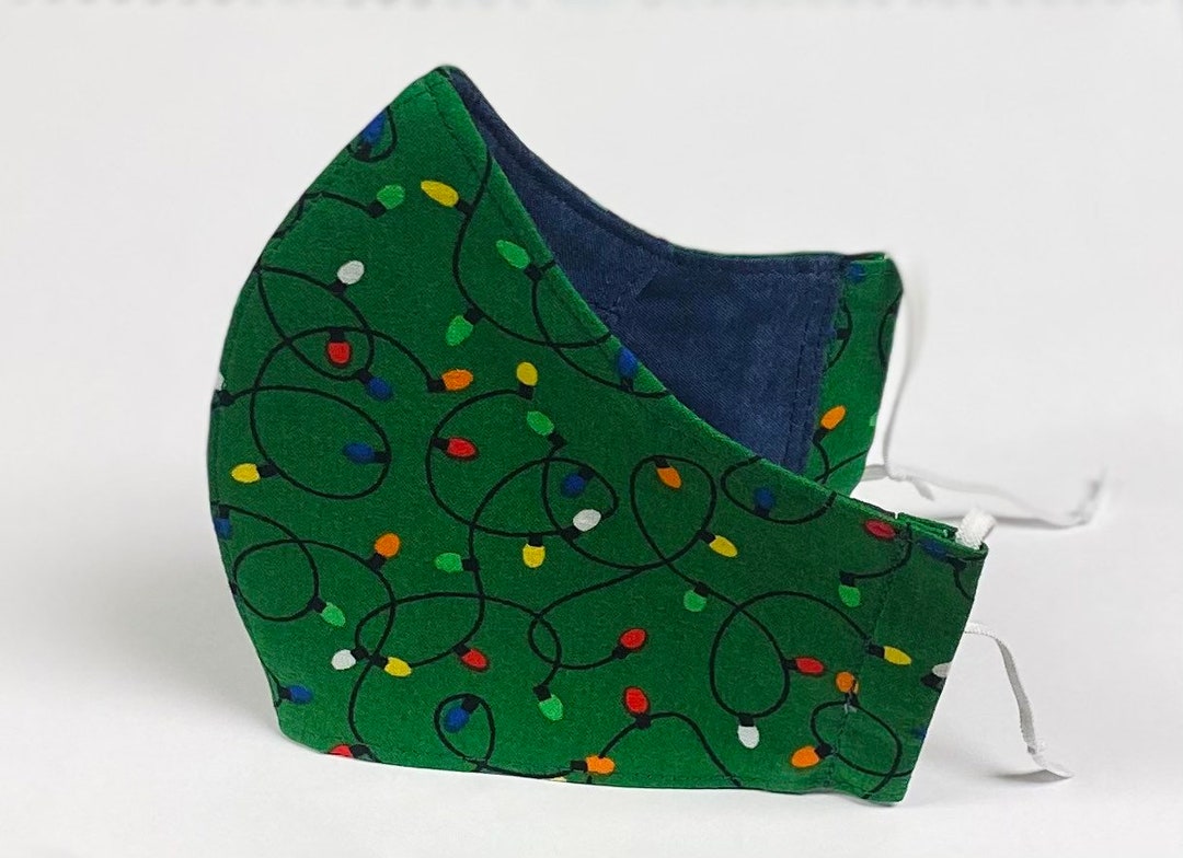 Christmas Lights Face Mask Christmas String Light Face Mask - Etsy