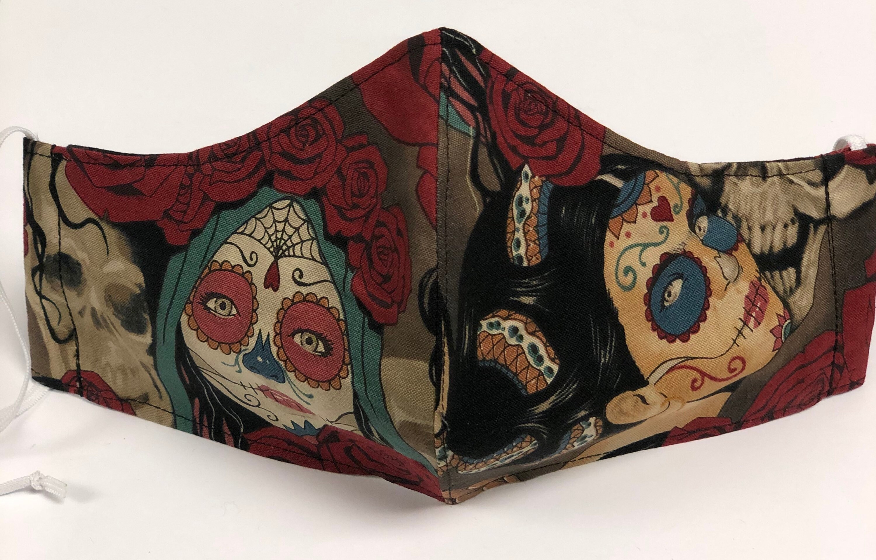 Catrina Face Mask with Nose wire Filter Pocket Adjustable | Etsy