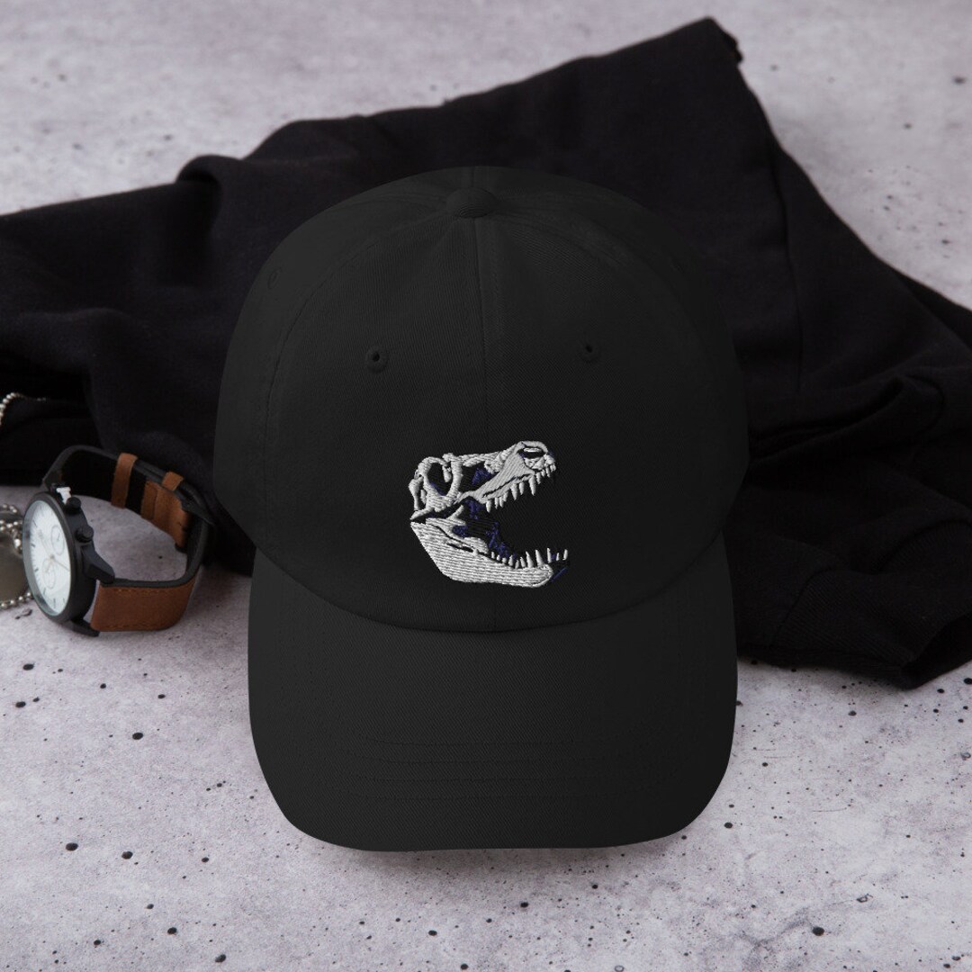T-rex Dinosaur Dad Hat: Embroidered Tyrannosaurus Rex Skull - Etsy