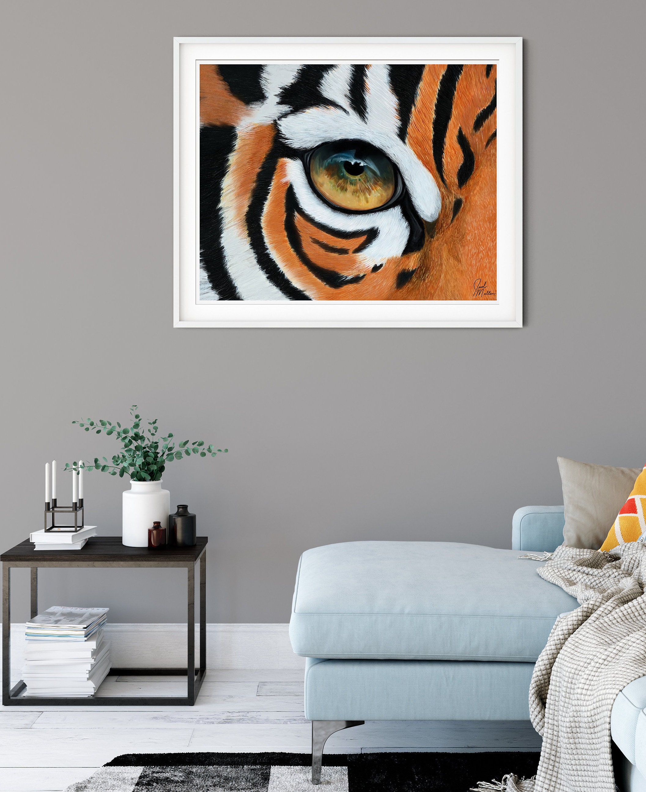 Tiger Eye Wall Art - Printable Tiger Painting Digital Download ...