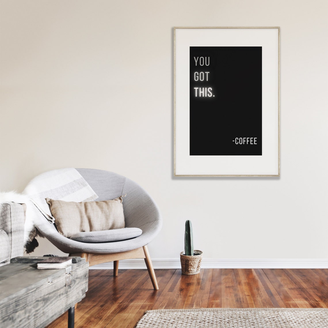 Black and White Coffee Poster Coffee Bar Art Typography Print ...