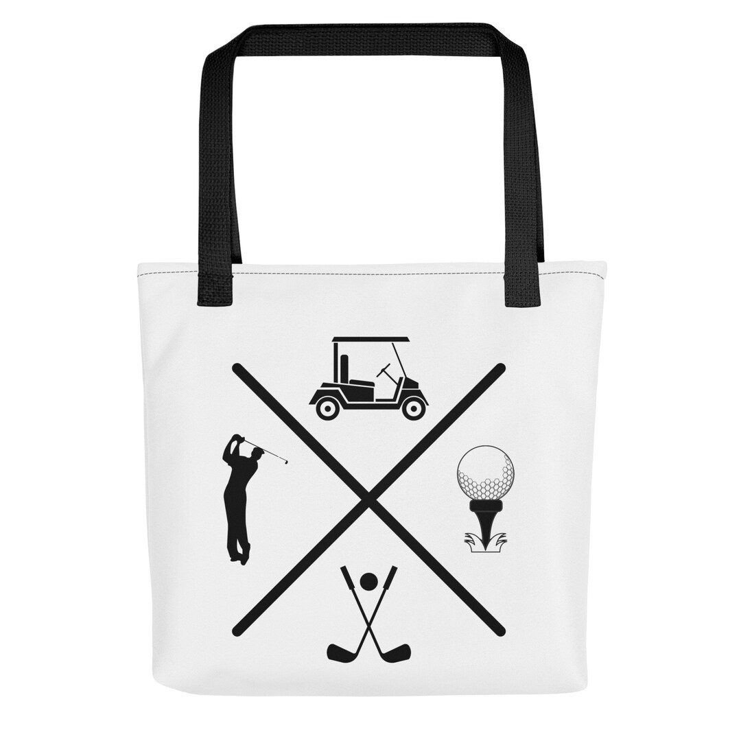 Golf Tote Bag Black and White Golf Wall Art Poster Golf Gifts for Men ...