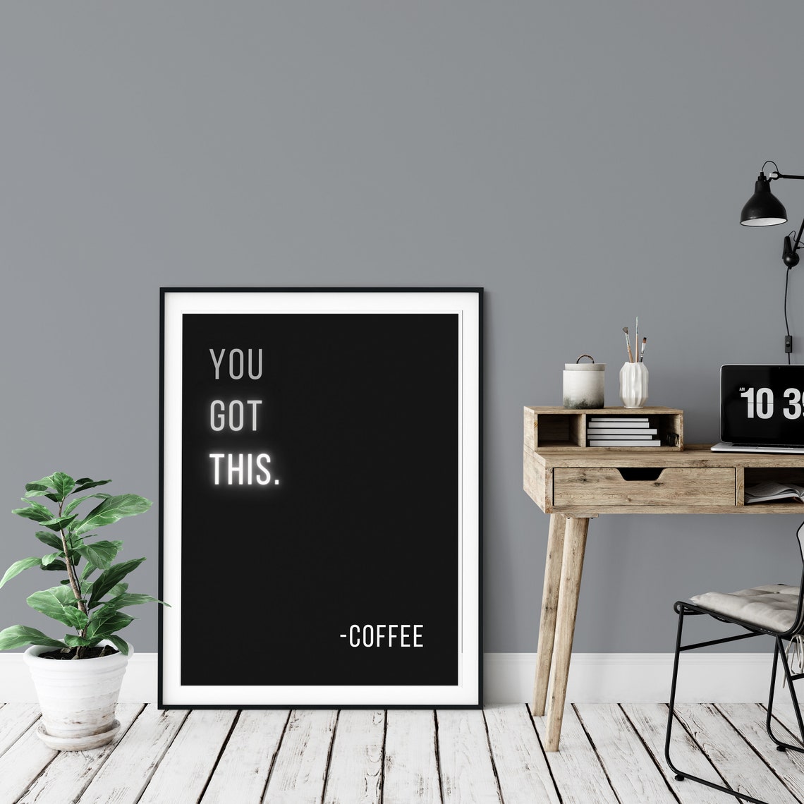 Black and White Coffee Poster Coffee Bar Art Typography Print ...
