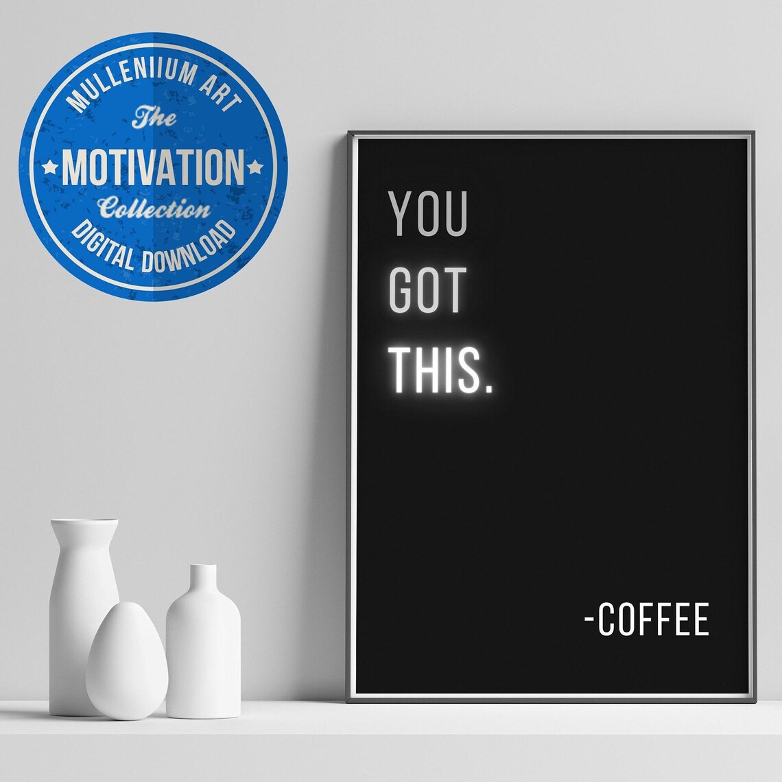 Black and White Coffee Poster Coffee Bar Art Typography Print ...