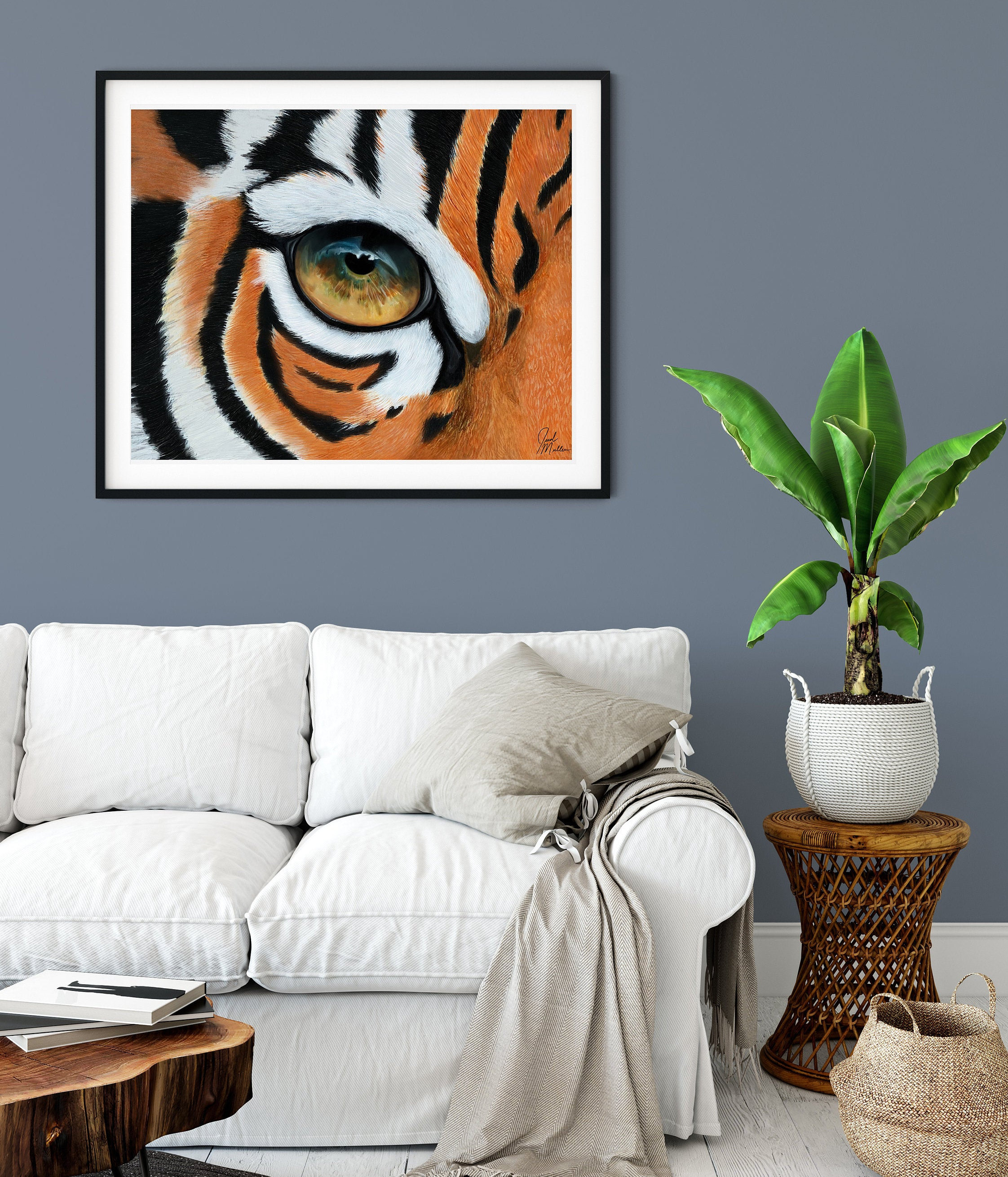 Tiger Eye Wall Art - Printable Tiger Painting Digital Download ...