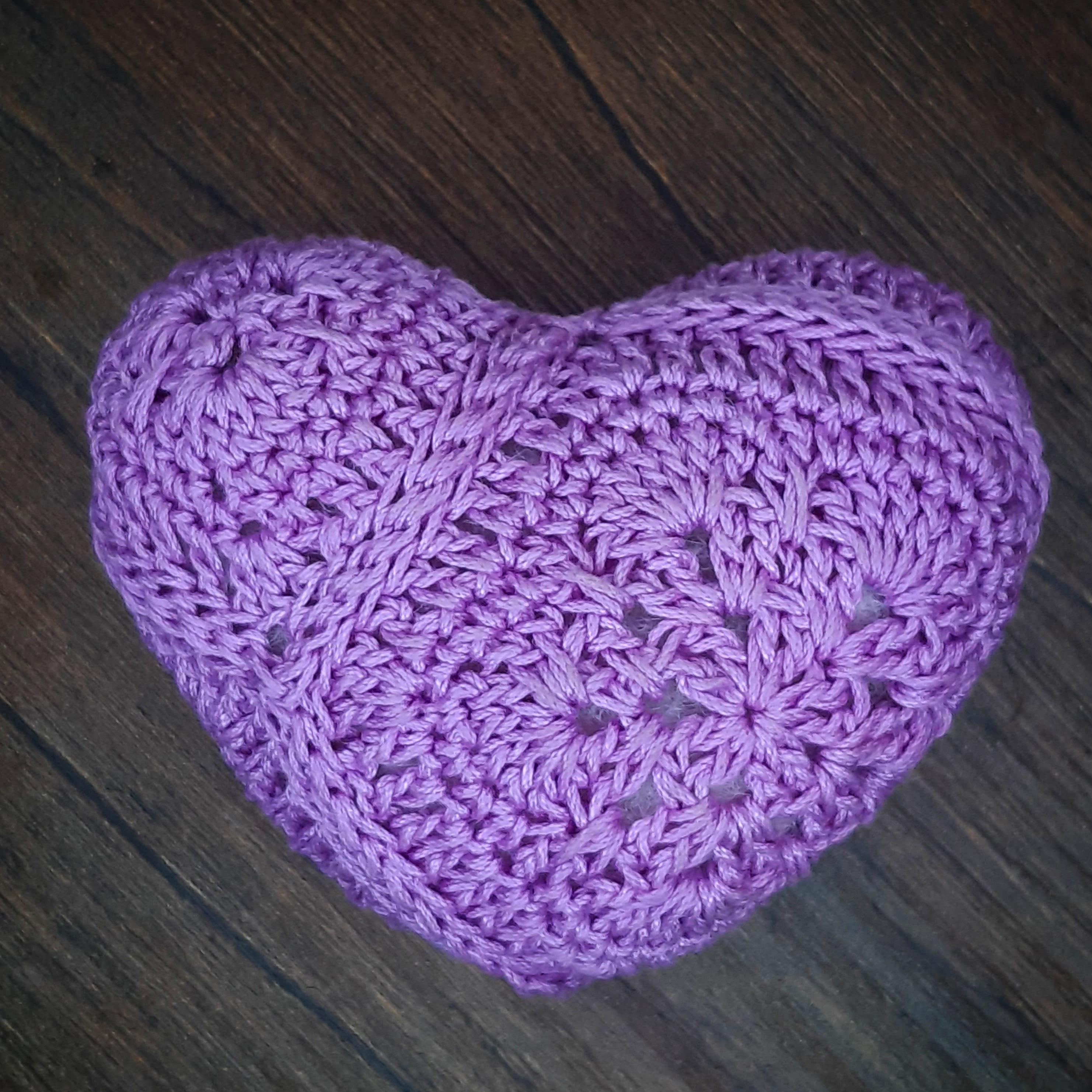 Crochet Pattern for a Heart With African Flowers as PDF Granny Heart ...