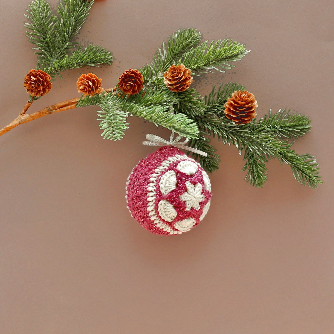 Crochet Pattern for Christmas Tree Balls With African Flowers as PDF ...