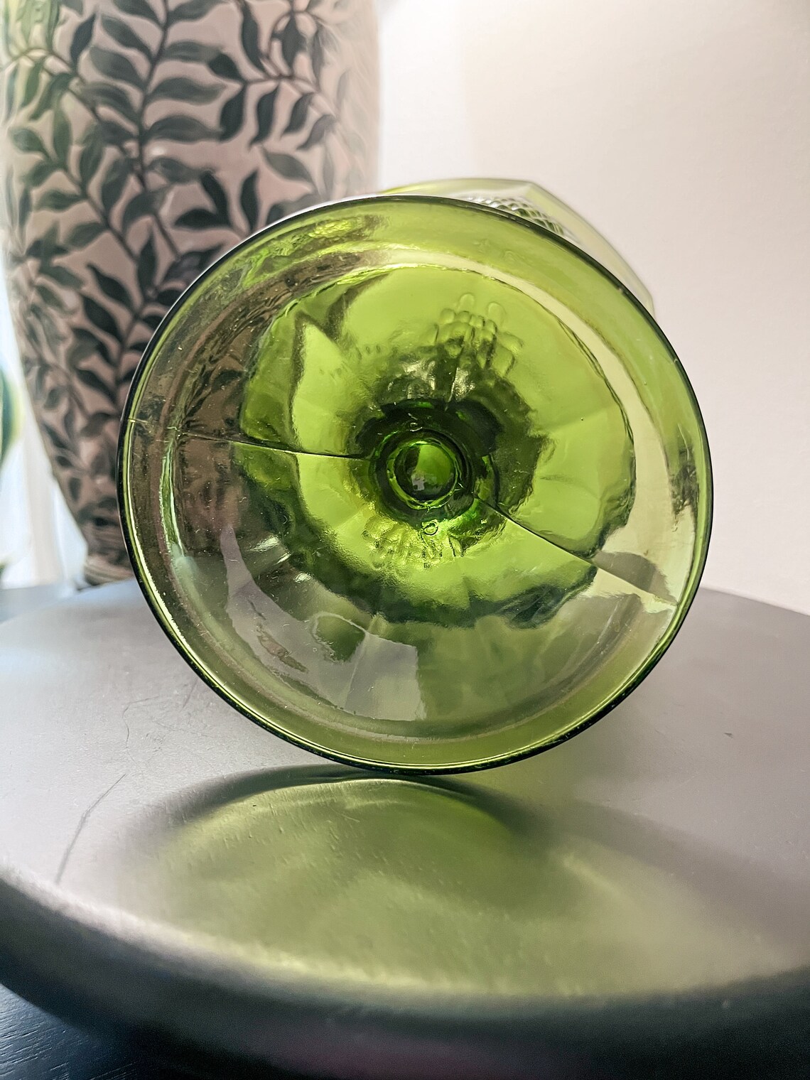 Indiana Glass Colony Harvest Green Grape Pattern Compote (5 Available ...