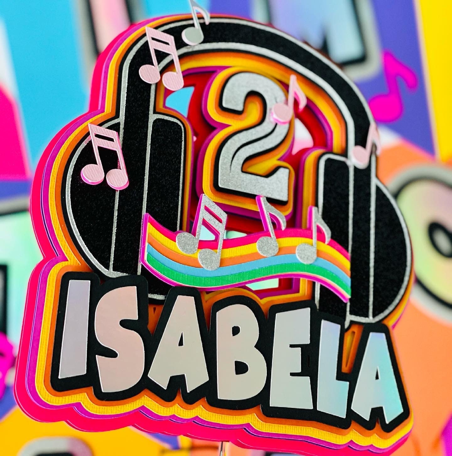 Music Theme Cake Topper - Etsy