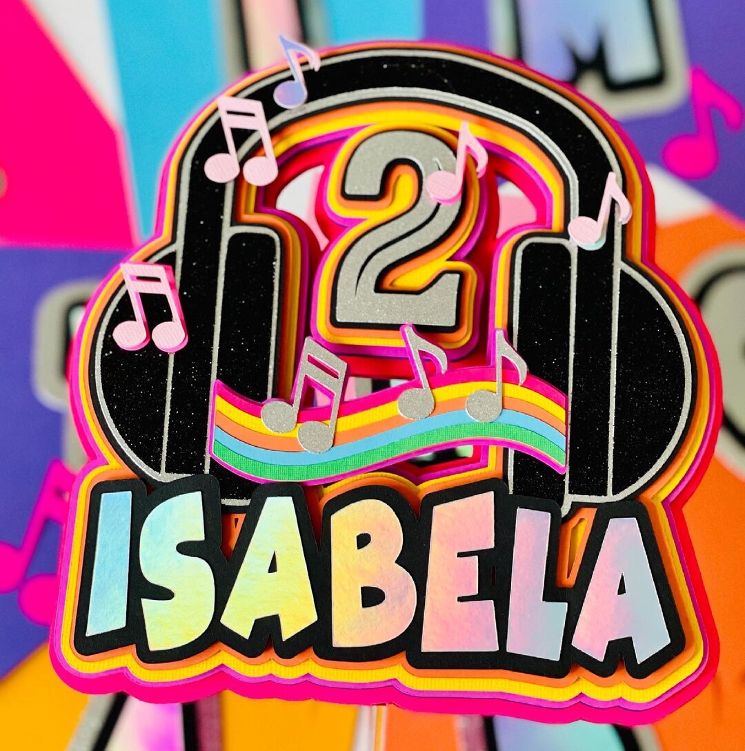 Music Theme Cake Topper - Etsy