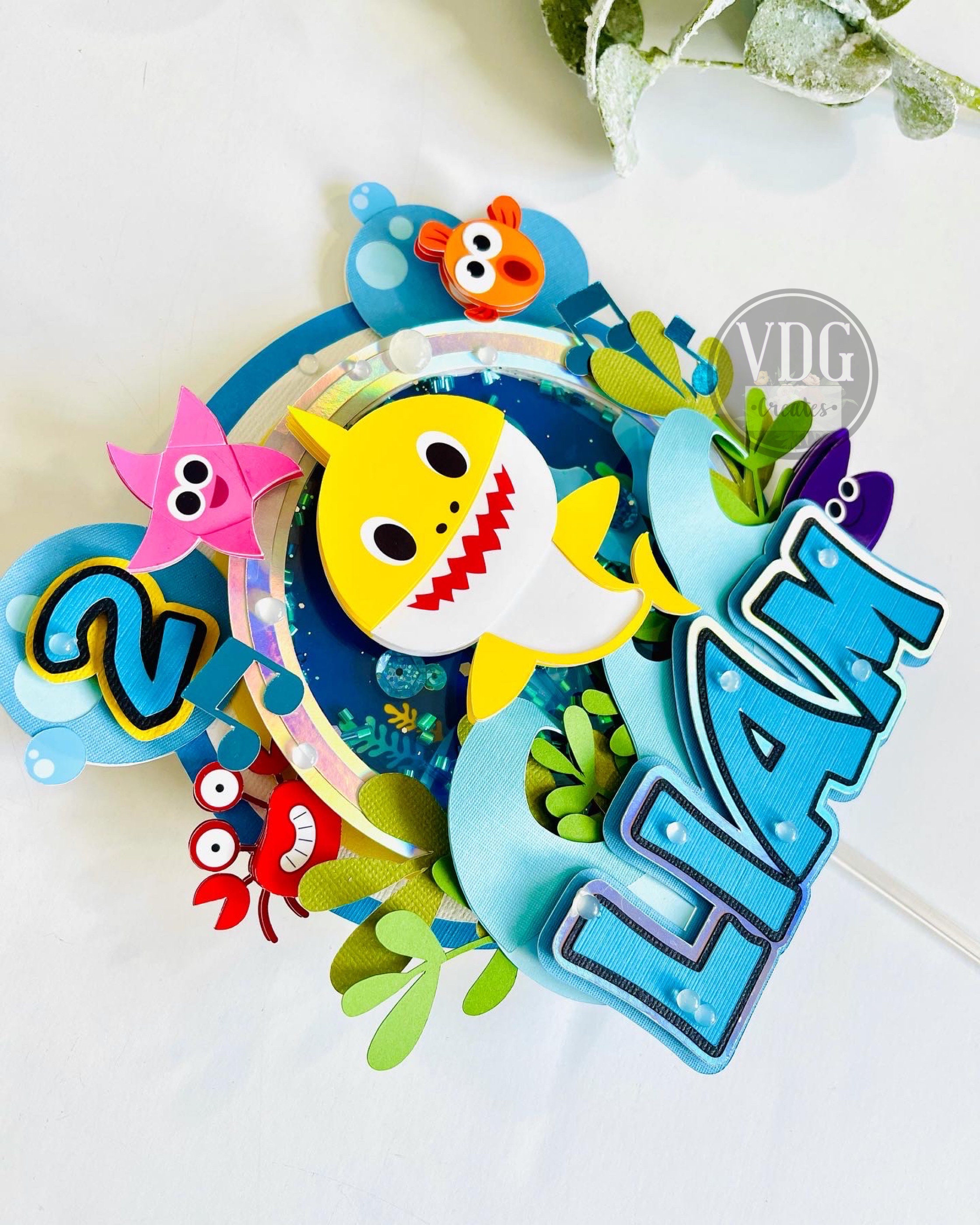 Baby Shark Cake Topper Baby Shark Shaker Topper - Etsy