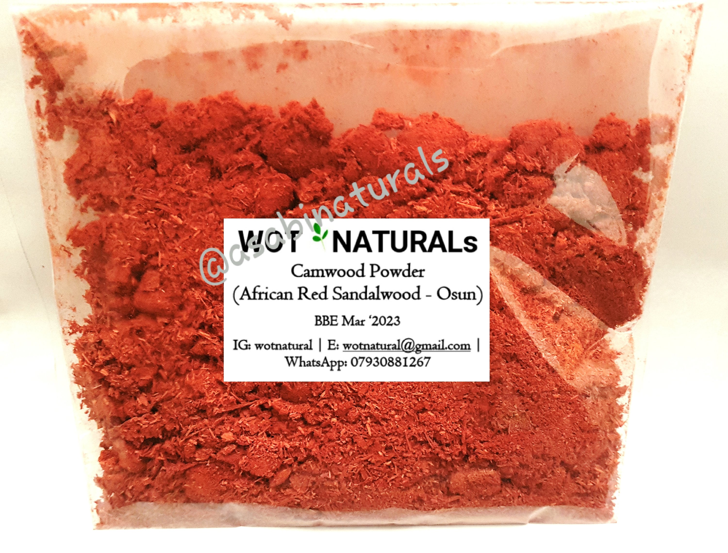 Pure Organic African Camwood Powder Osun. 100% Natural and Unrefined ...