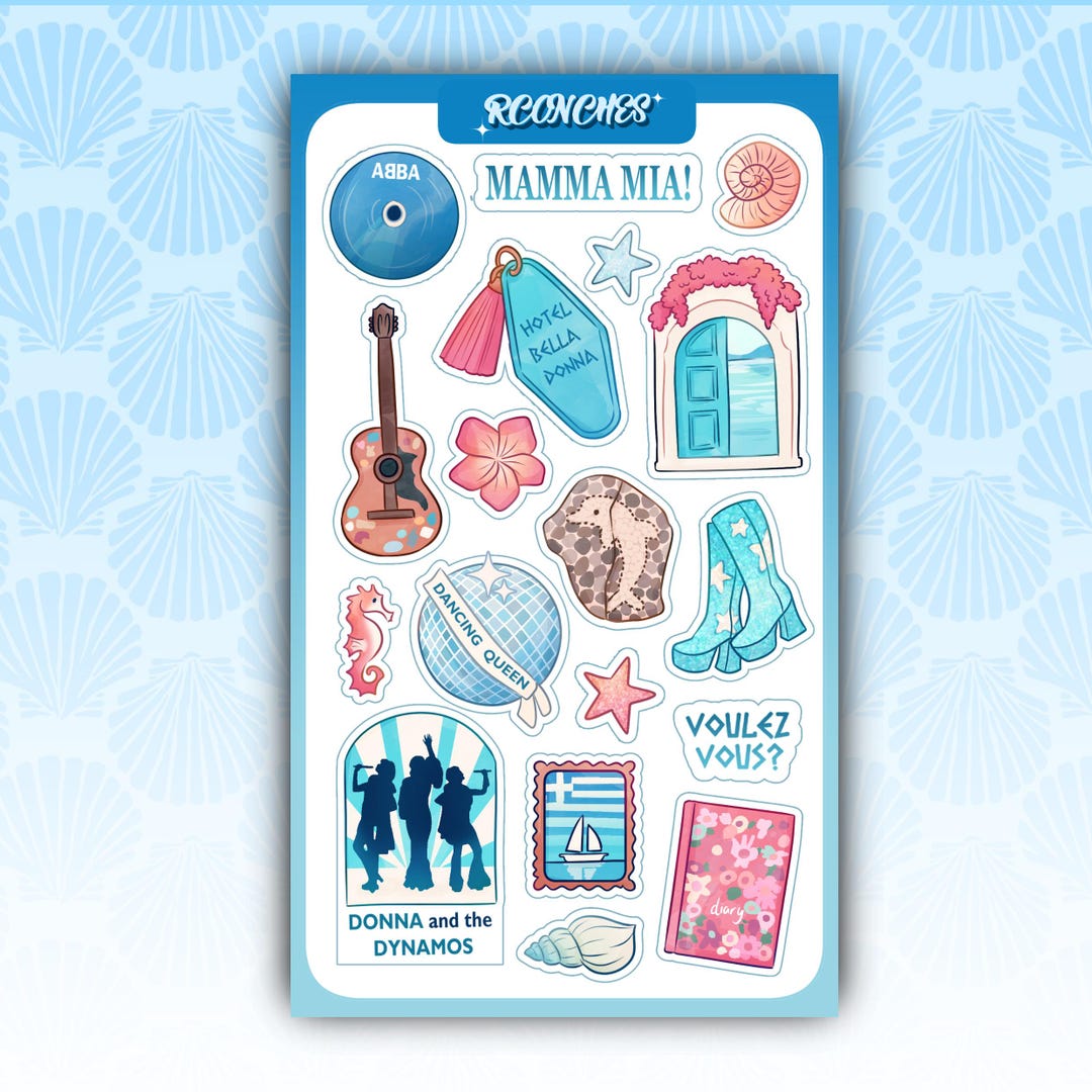 Mamma Mia! Sticker Sheet - Etsy