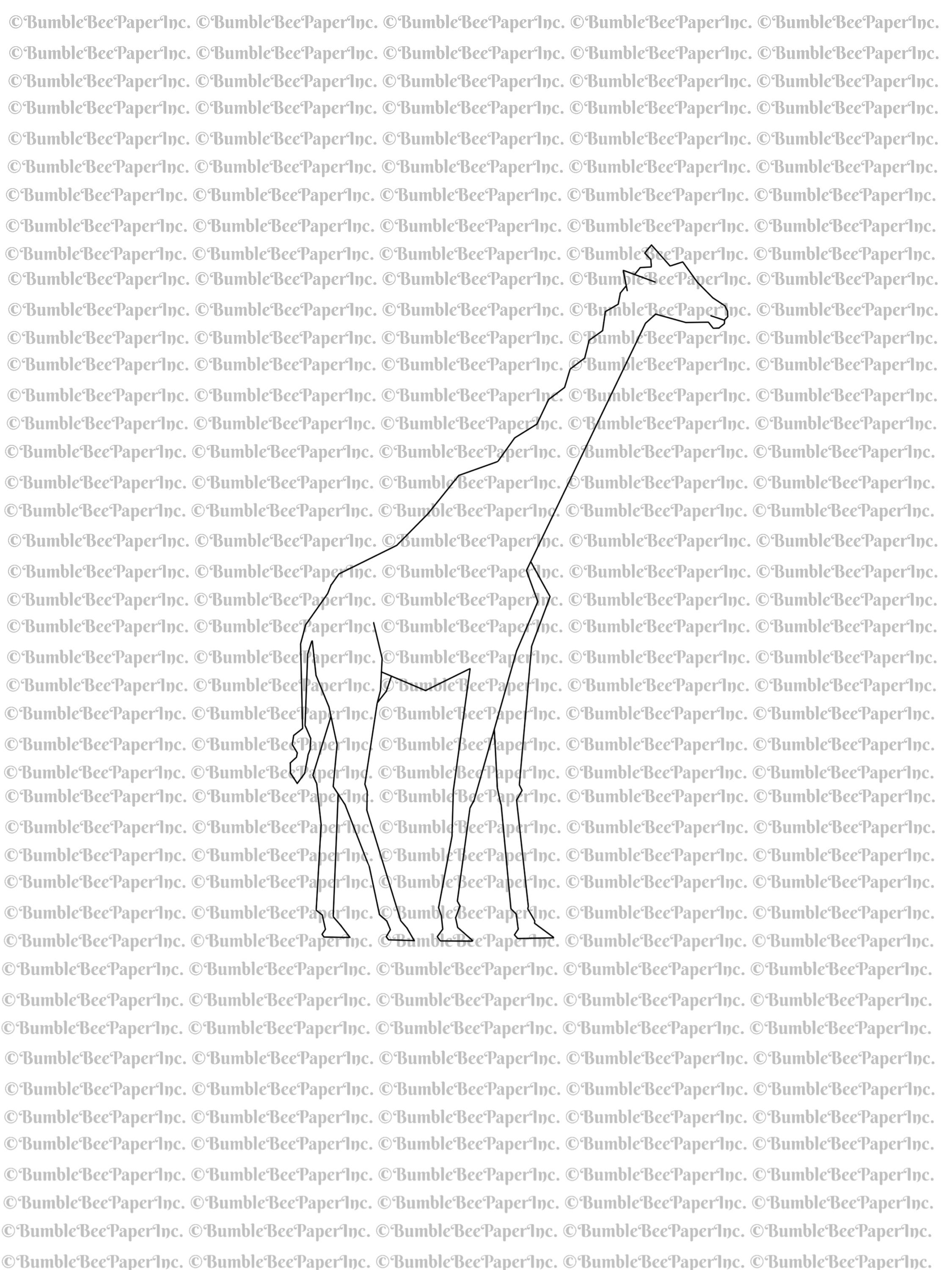 Geometric Giraffe Coloring Page and Wall Art - Etsy UK
