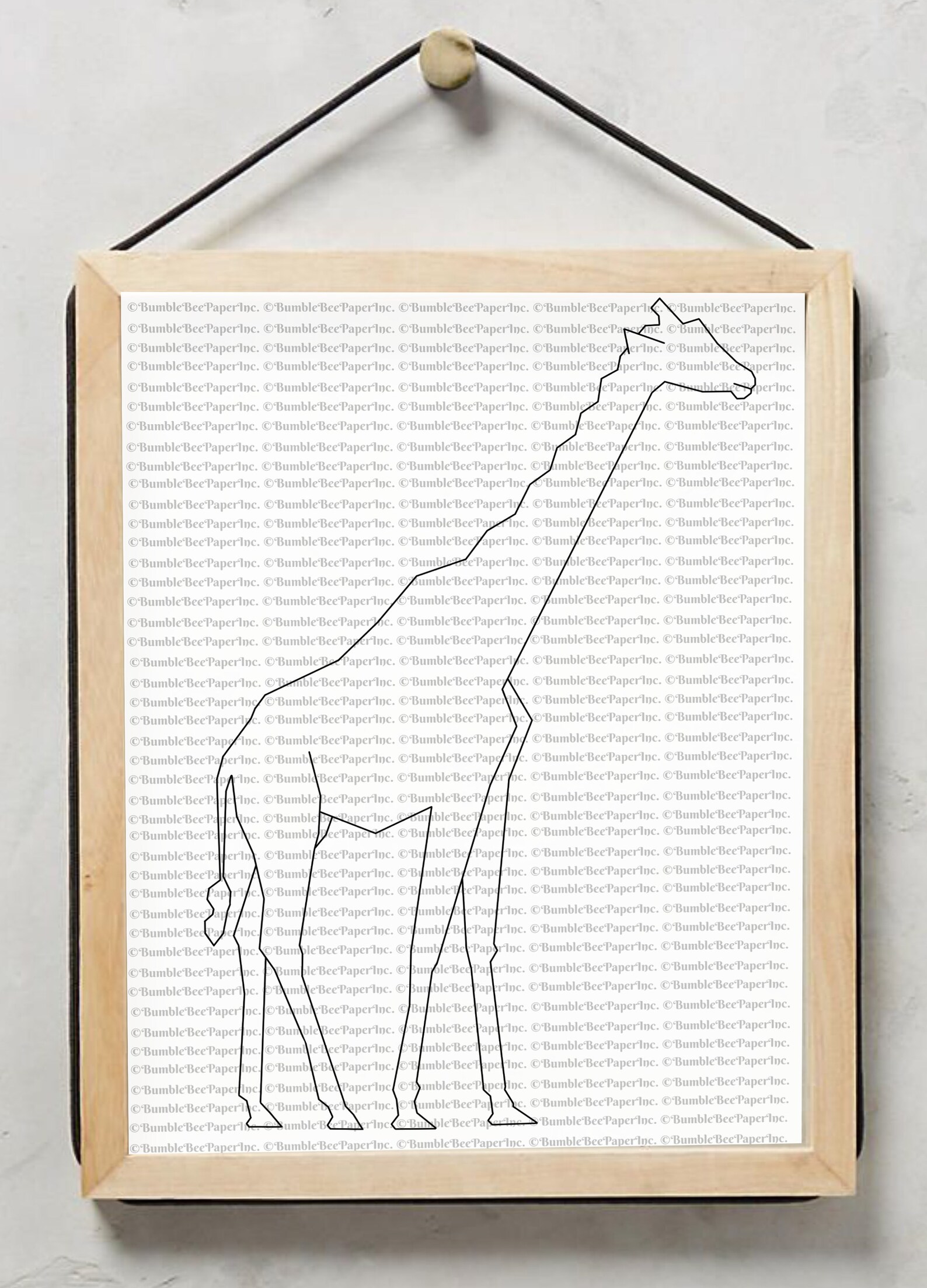 Geometric Giraffe Coloring Page and Wall Art - Etsy