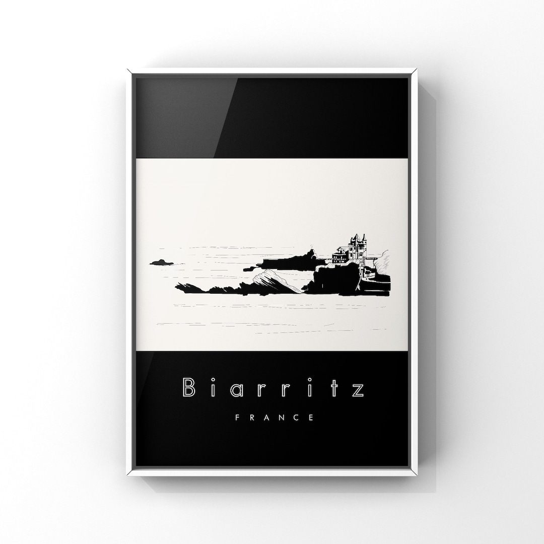BIARRTIZ / Poster / Print / Illustration / Biarritz - Etsy