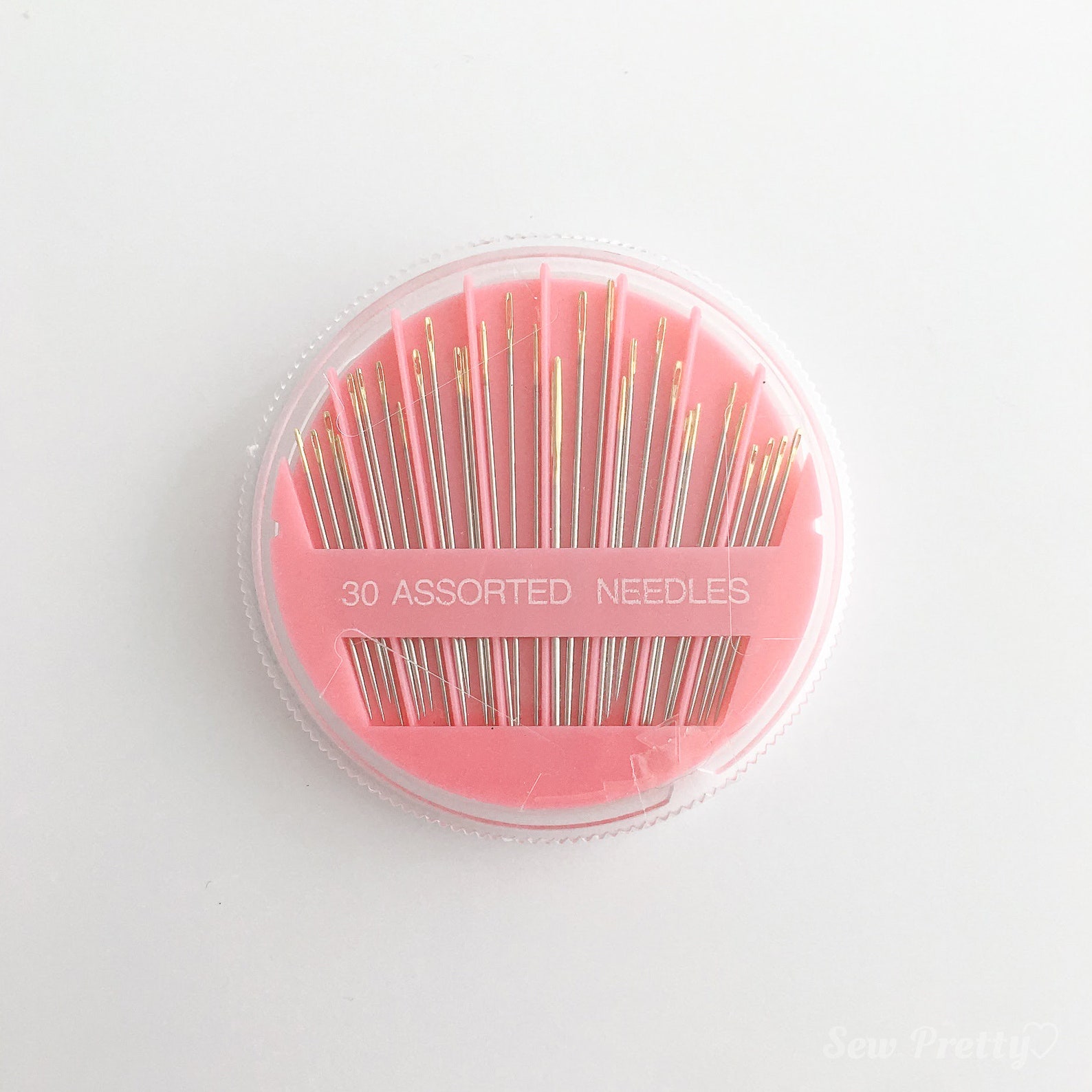 Hand Sewing Needle Set Variety Sizes Pack in Pink Wheel Case - Etsy