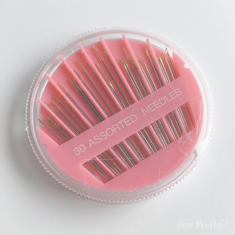 Hand Sewing Needle Set Variety Sizes Pack in Pink Wheel Case - Etsy