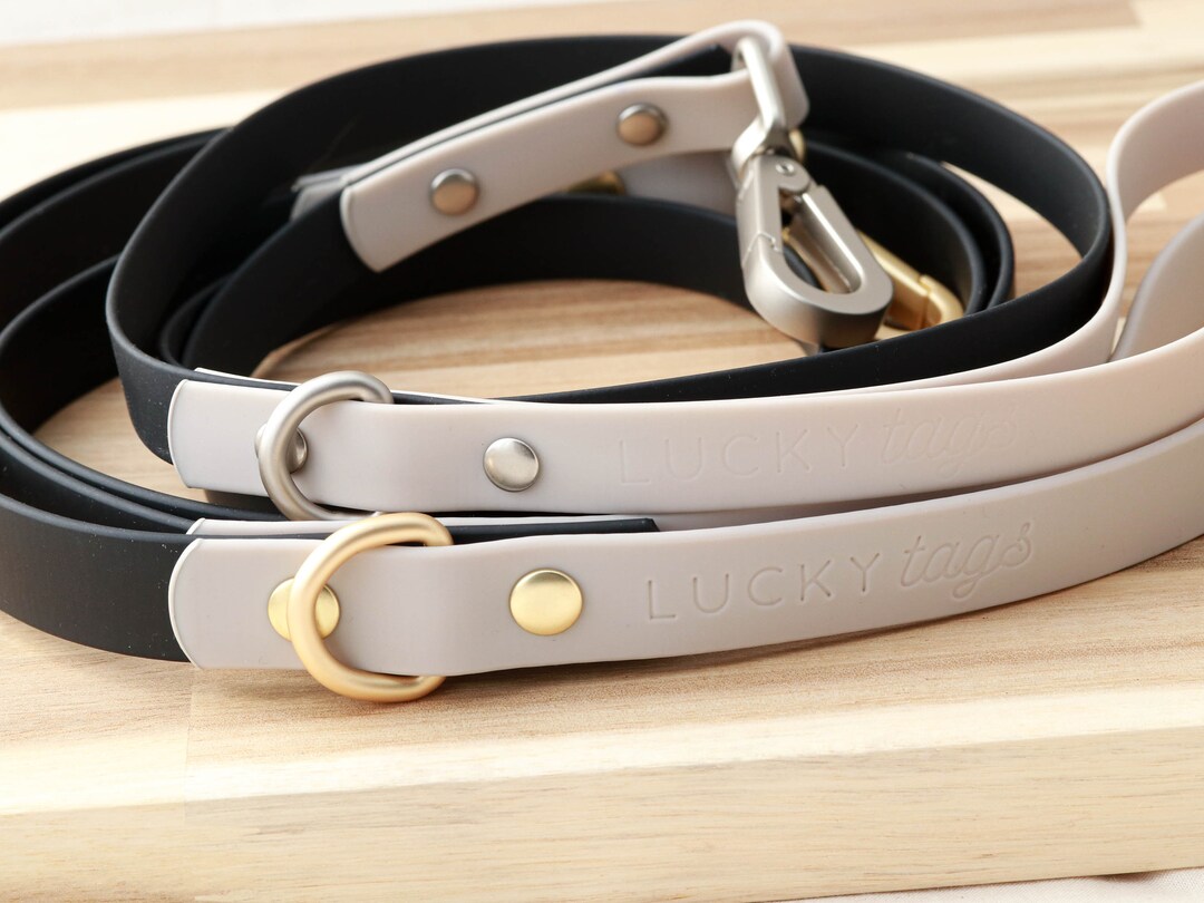 Waterproof Leash • PVC Coated Leash • Faux Leather • Washable Leash ...