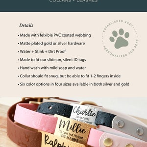 Waterproof Dog Collar • Pet Collar • Green Collar • PVC Coated • Sage ...
