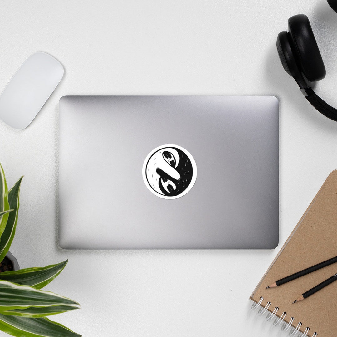 Yin & Yang Paresseux étreints Autocollants sans bulles - Etsy France